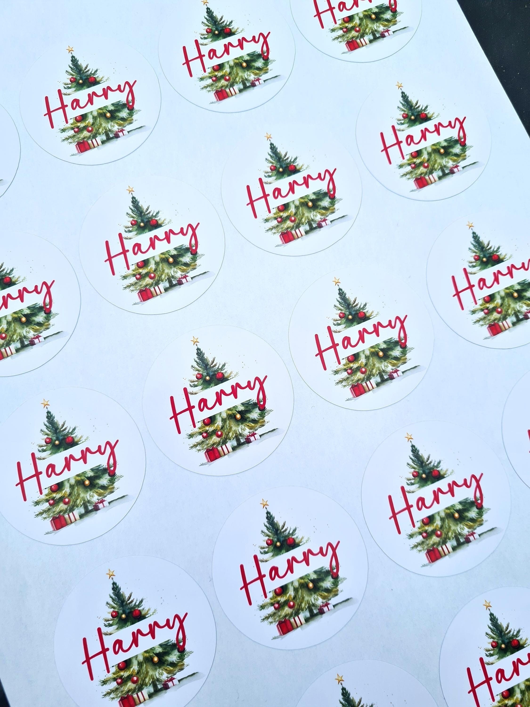Personalised Christmas Stickers, Name Stickers, Christmas Labels, Xmas ...