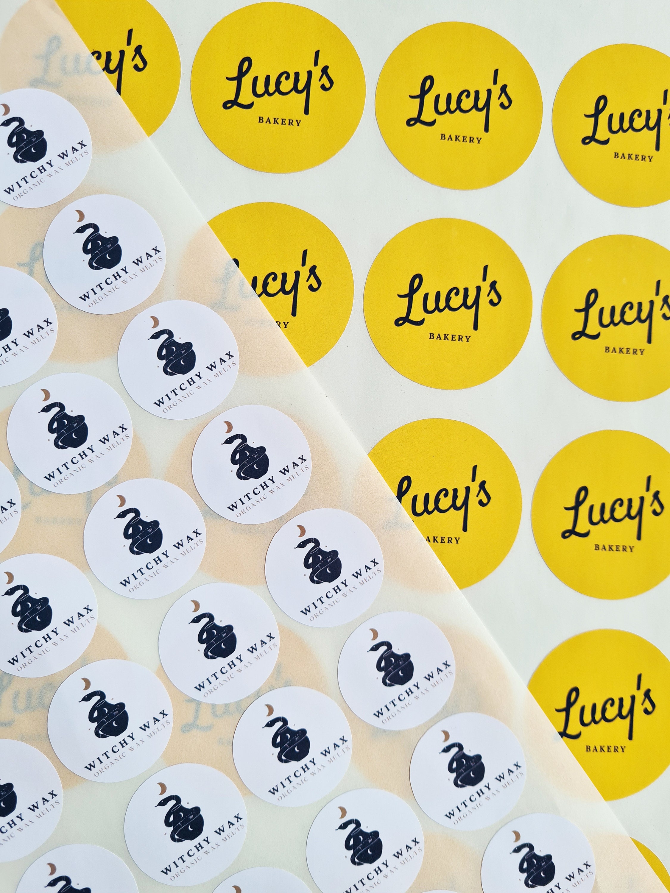 Custom labels personalised stickers circle circular logo | Etsy