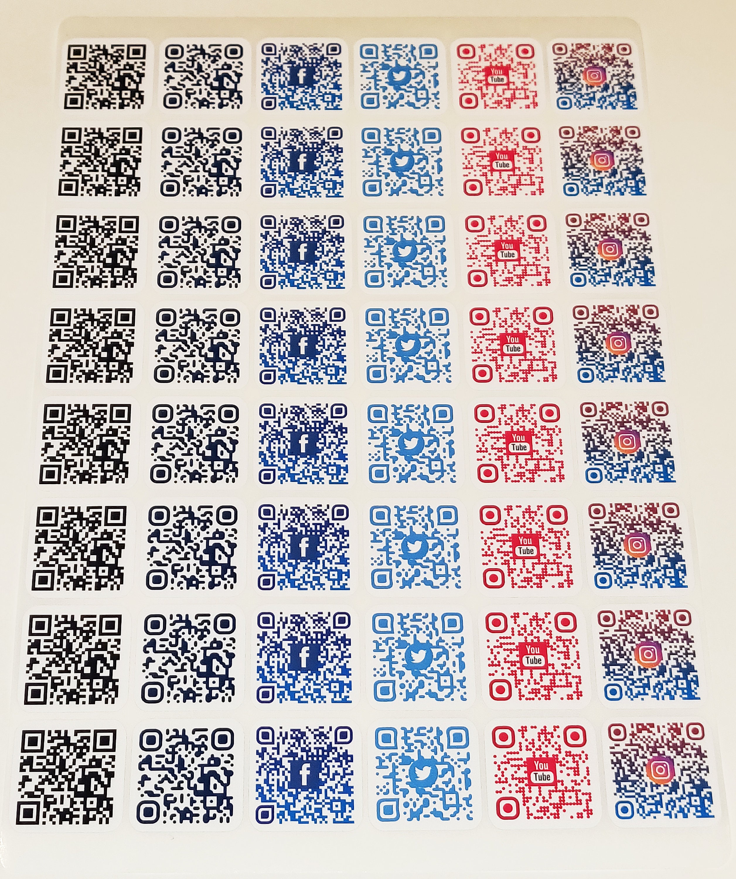 Custom QR Code stickers Gloss Vinyl or Matt available | Etsy
