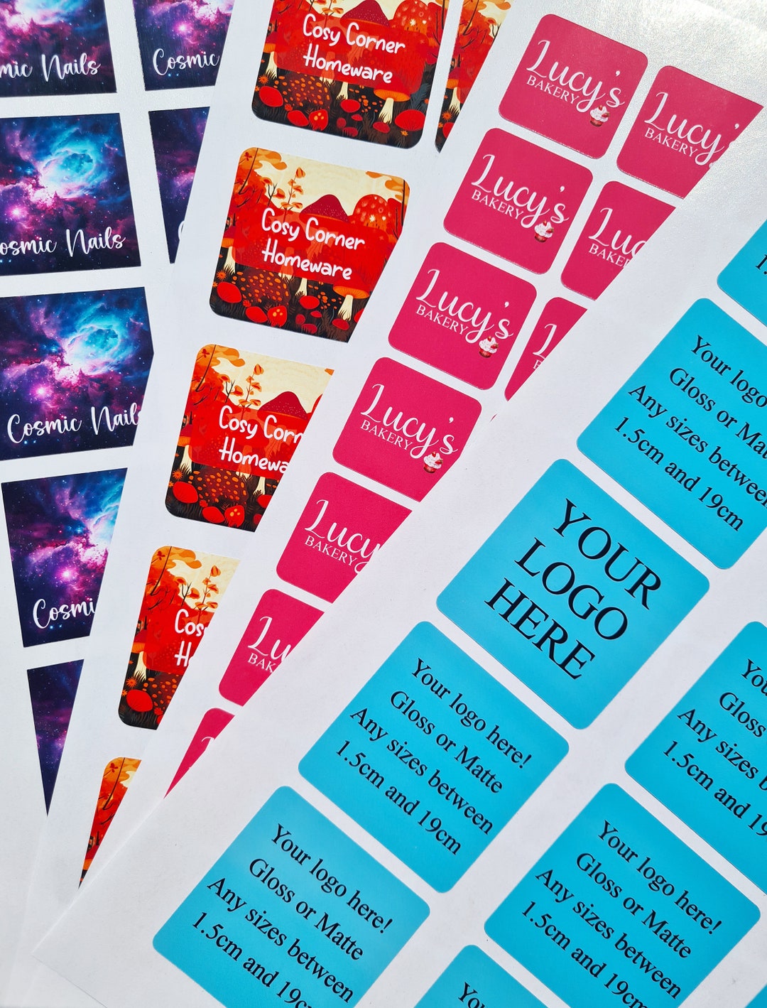 Square Labels, Personalised Stickers, Square, Logo, Business, Postal ...