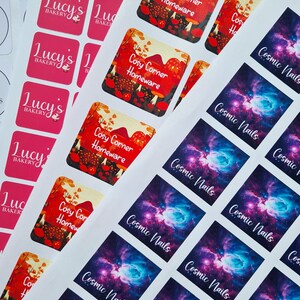 Square Labels, Personalised Stickers, Square, Logo, Business, Postal ...
