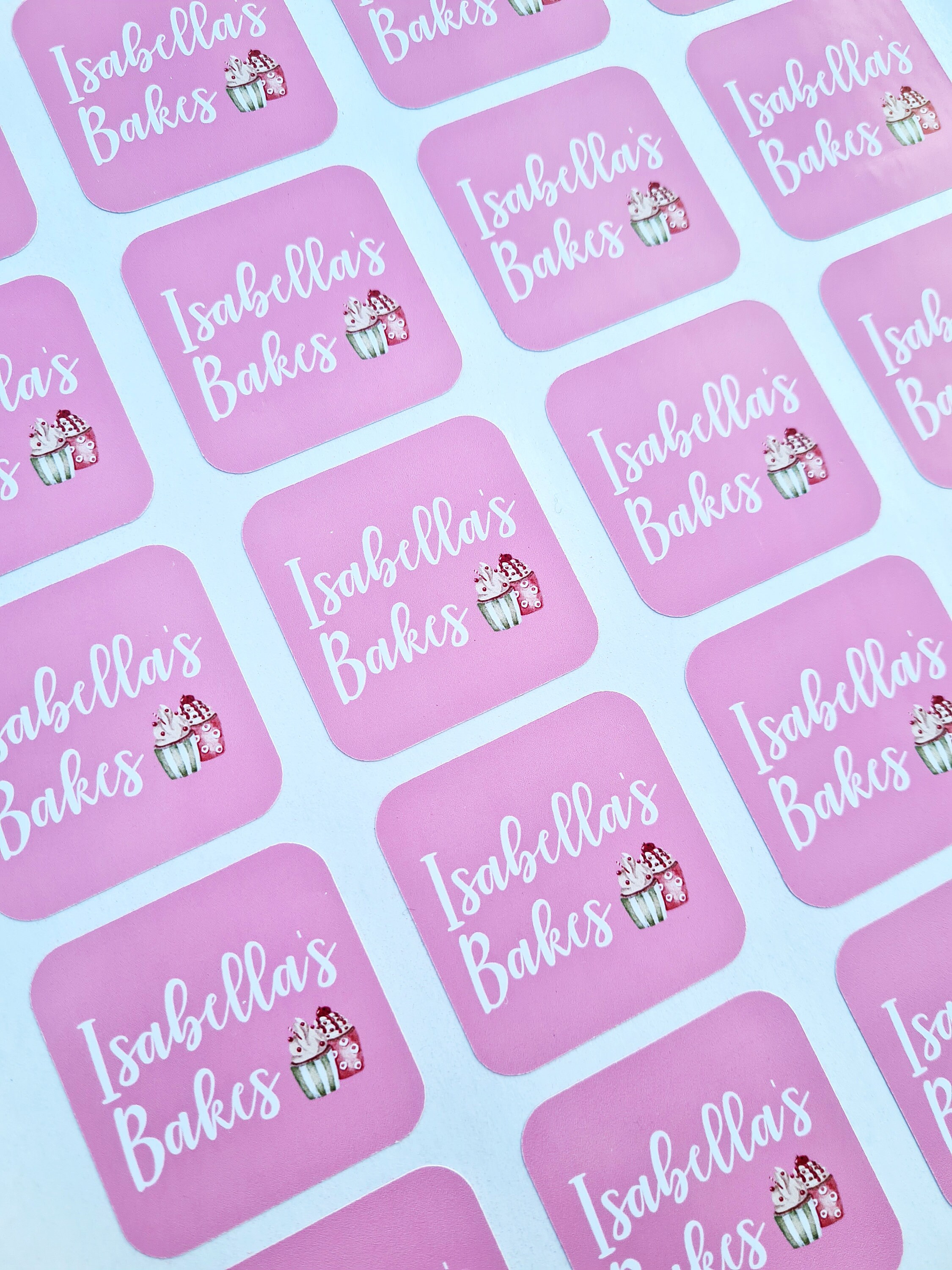 Square Labels Personalised Stickers Square Logo Business - Etsy UK