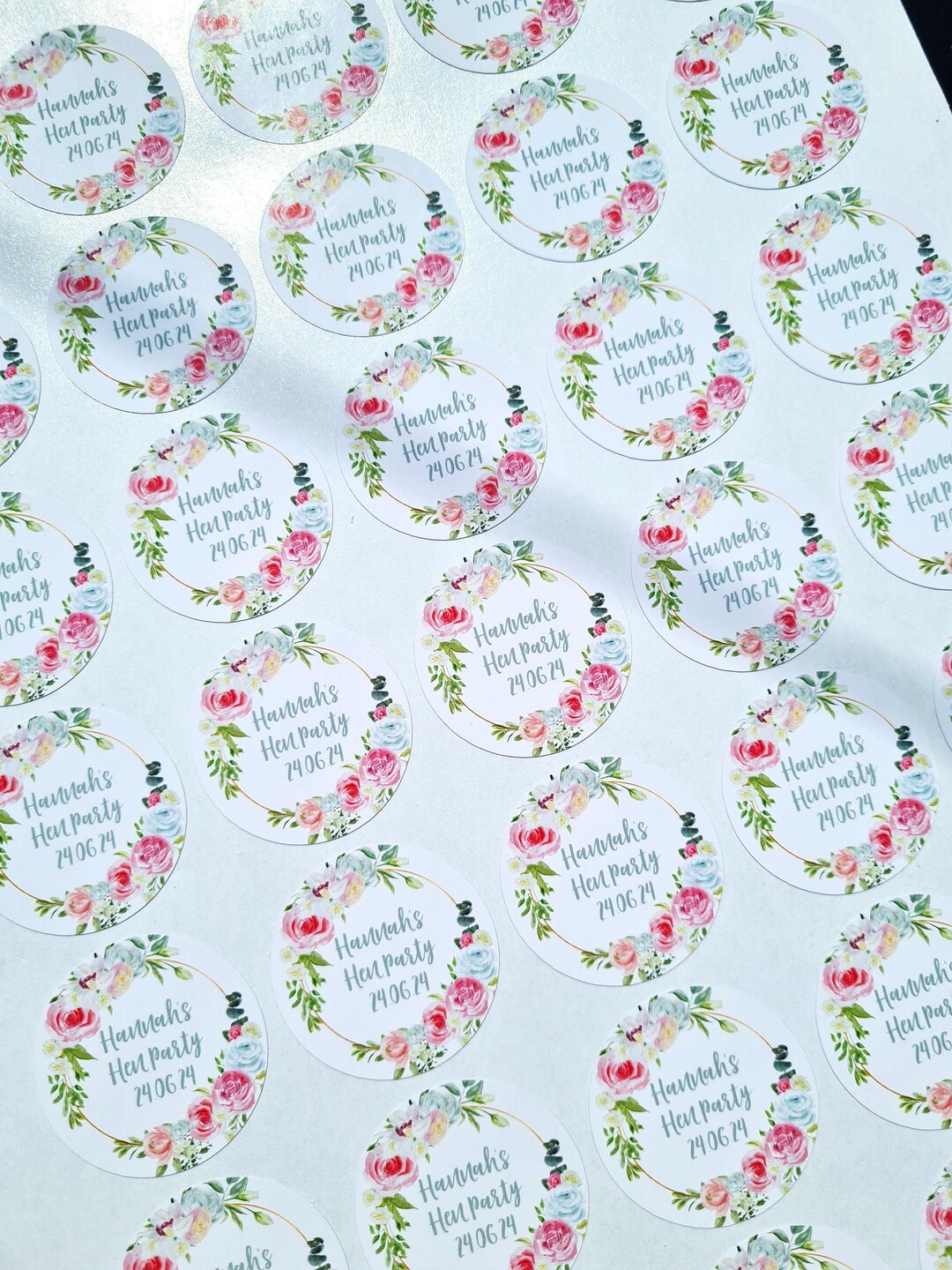 Custom Text Labels, Personalised Stickers, Circle, Circular, Business ...