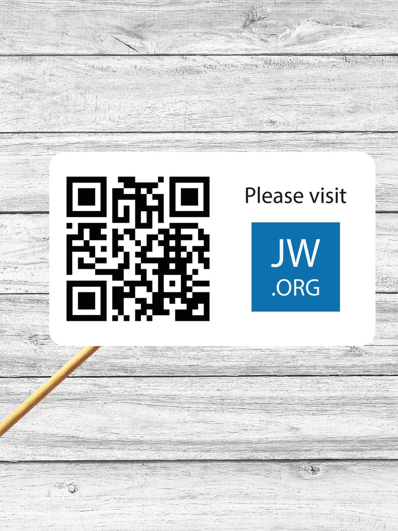 Custom Jw.org QR Code Stickers Jehovah Witness Letter - Etsy UK