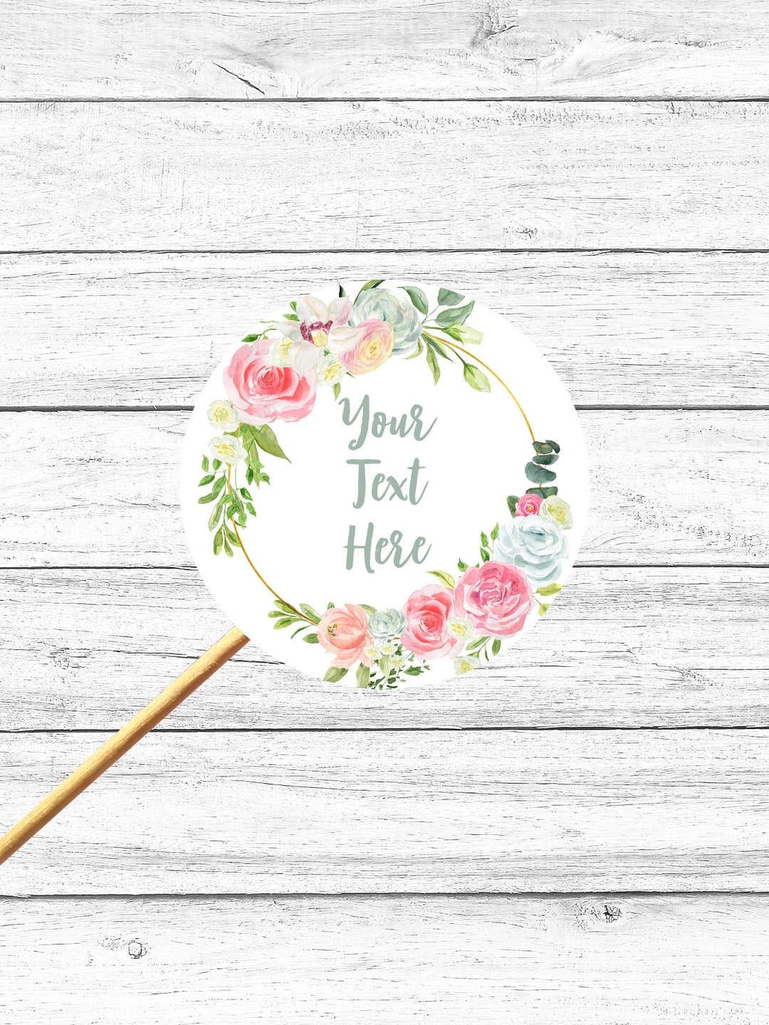 Custom Text Labels, Personalised Stickers, Circle, Circular, Business ...