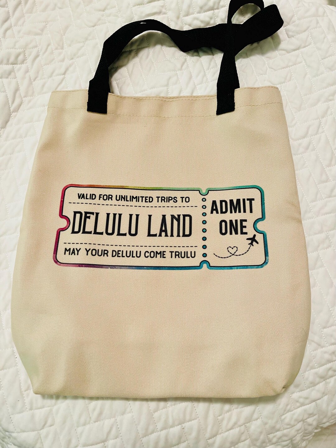 Delulu Land Ticket Tote - Etsy