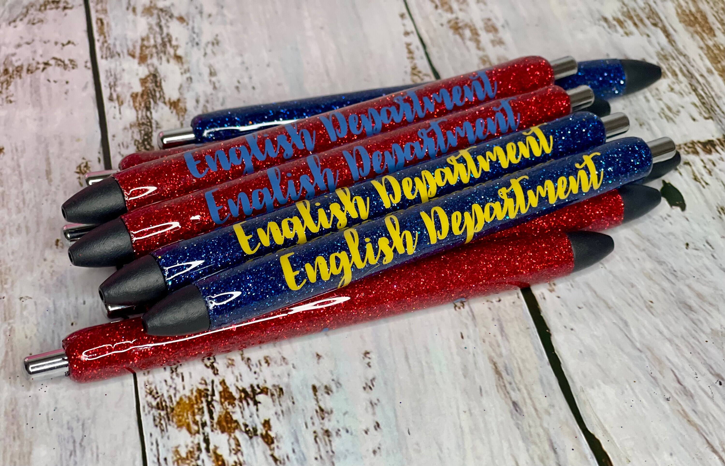 Pencil Epoxy Pen: Glitter-alcohol Ink-personalized - Etsy