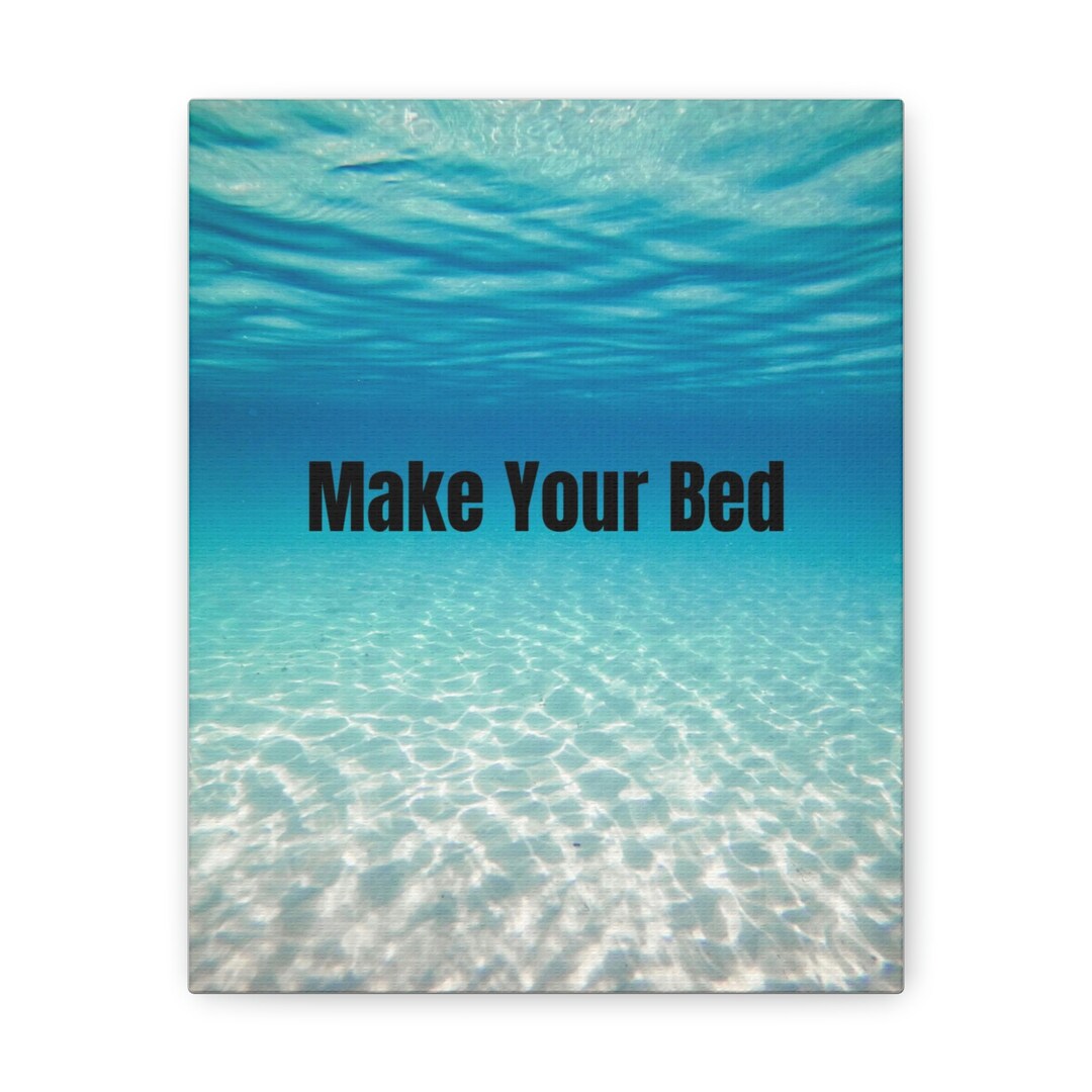 Make Your Bed Wall Decor, Ocean Floor Wall Decor, Sandy Beach Wall Art ...