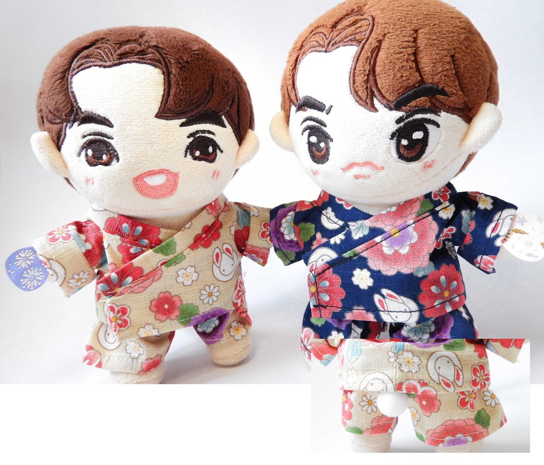 15cm Plush Doll 2-pieces Yukata With Rabbit Tail , Bright Win 15cm Doll ...