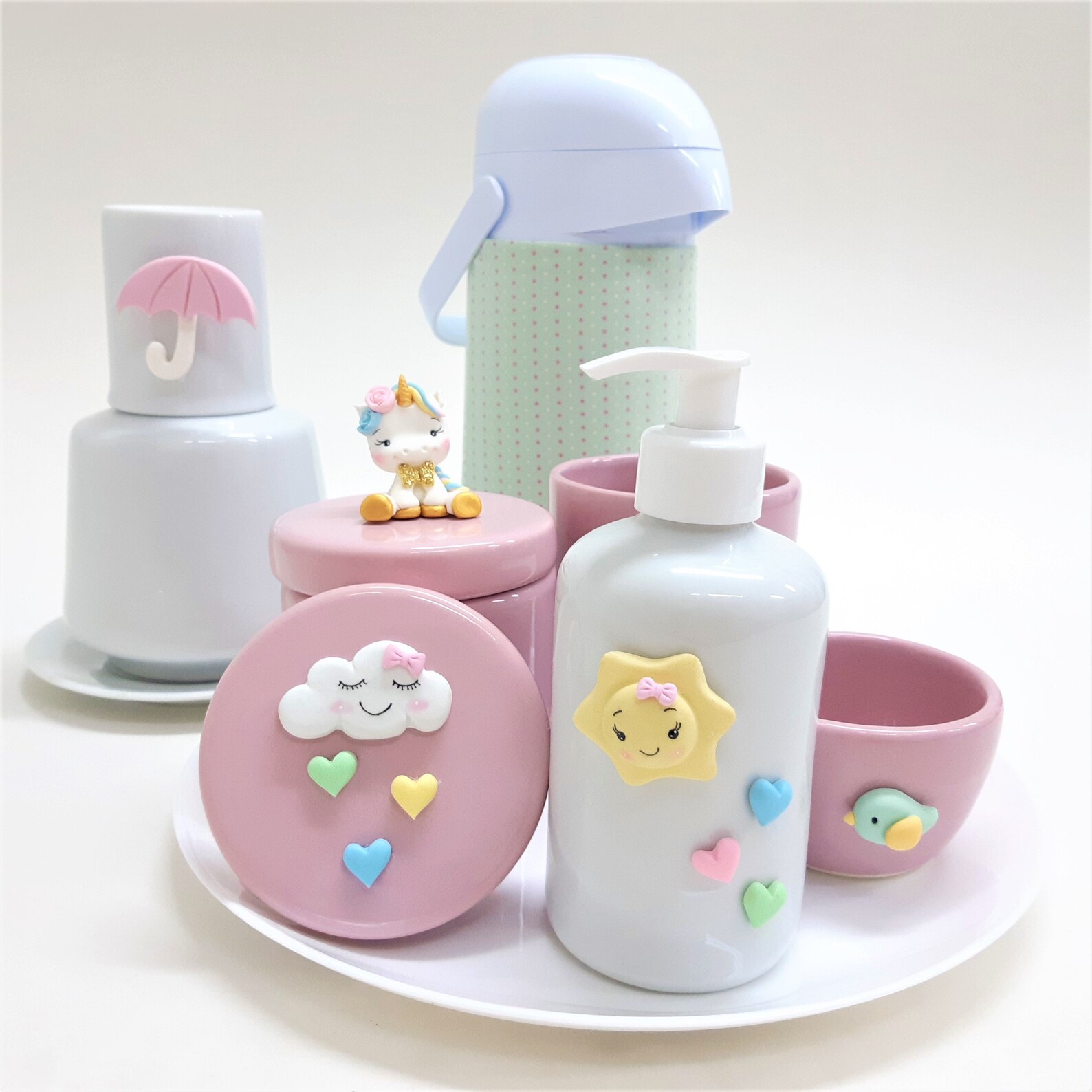 Set of 7, 5 or 2 Baby Cleaning, Bathroom Set, Bathroom Accessory Set ...