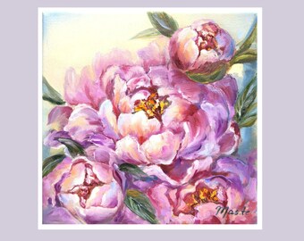 Peonies painting | Etsy