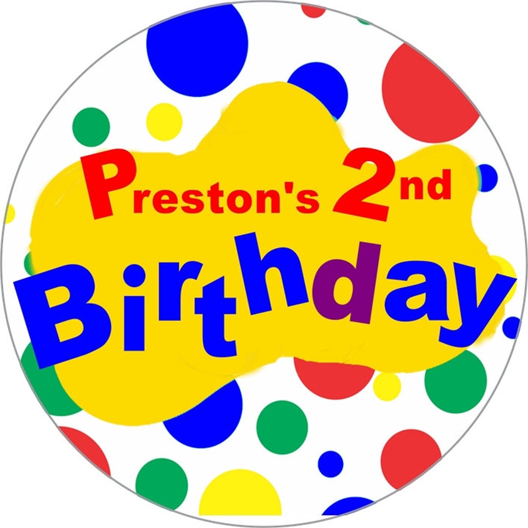 The Wiggles Personalised Round Stickers - Etsy Australia