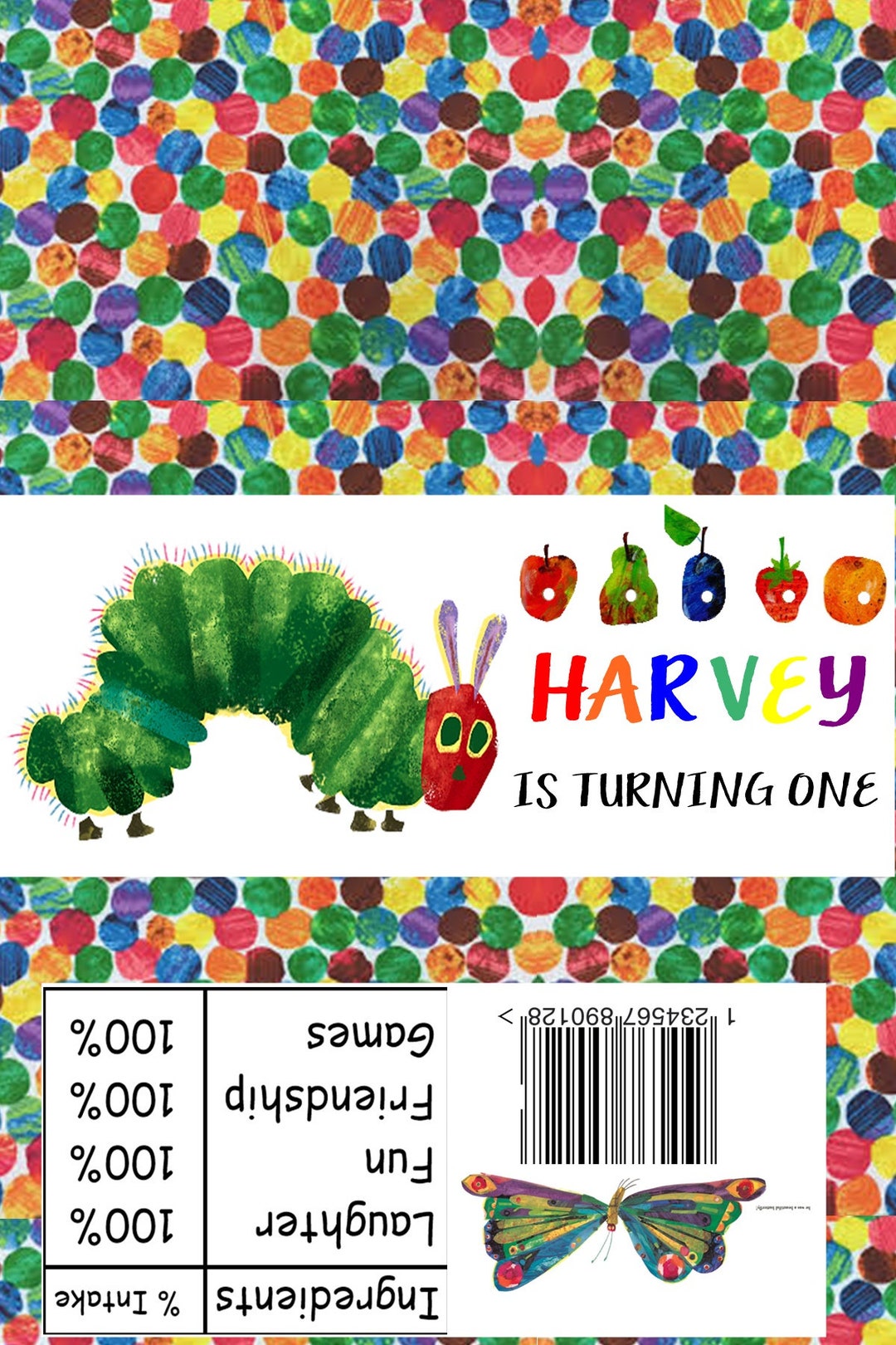 The Very Hungry Caterpillar Chocolate Wrapper & Bookmark Bundle - Etsy