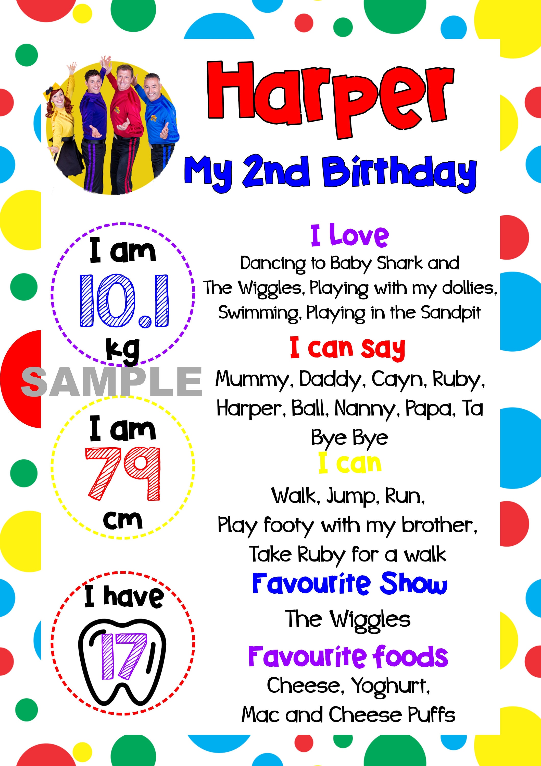 The Wiggles Milestone Board - Etsy