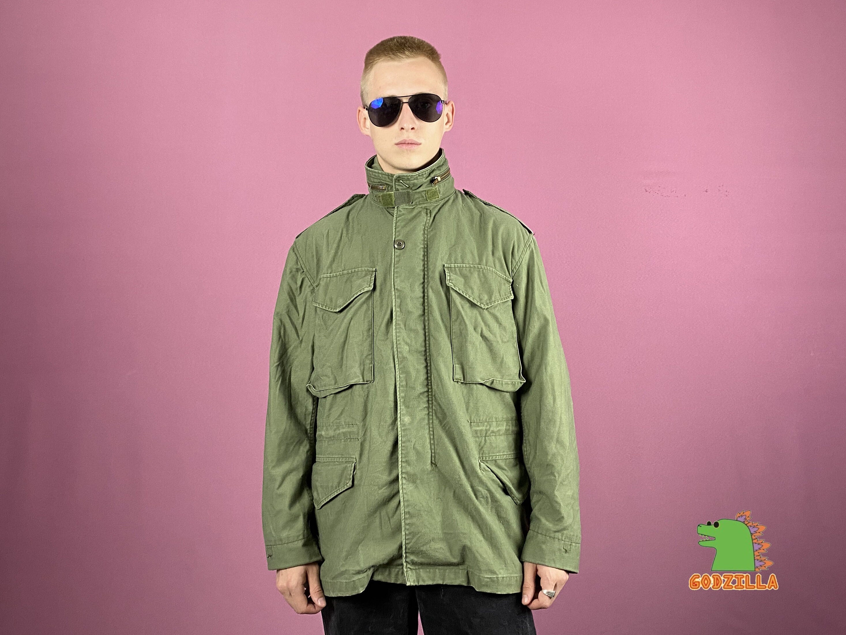 32％割引グレイ系,S最高品質の Alpha M65 Jacket 2nd 1968年製 裏グレー オリジナル品 ミリタリージャケット ...