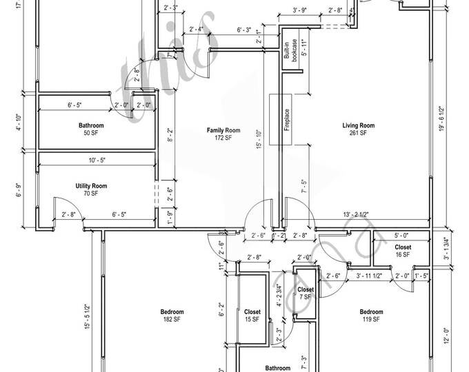 2D Floor Plan Service: Custom Blueprint From Drawing - Etsy