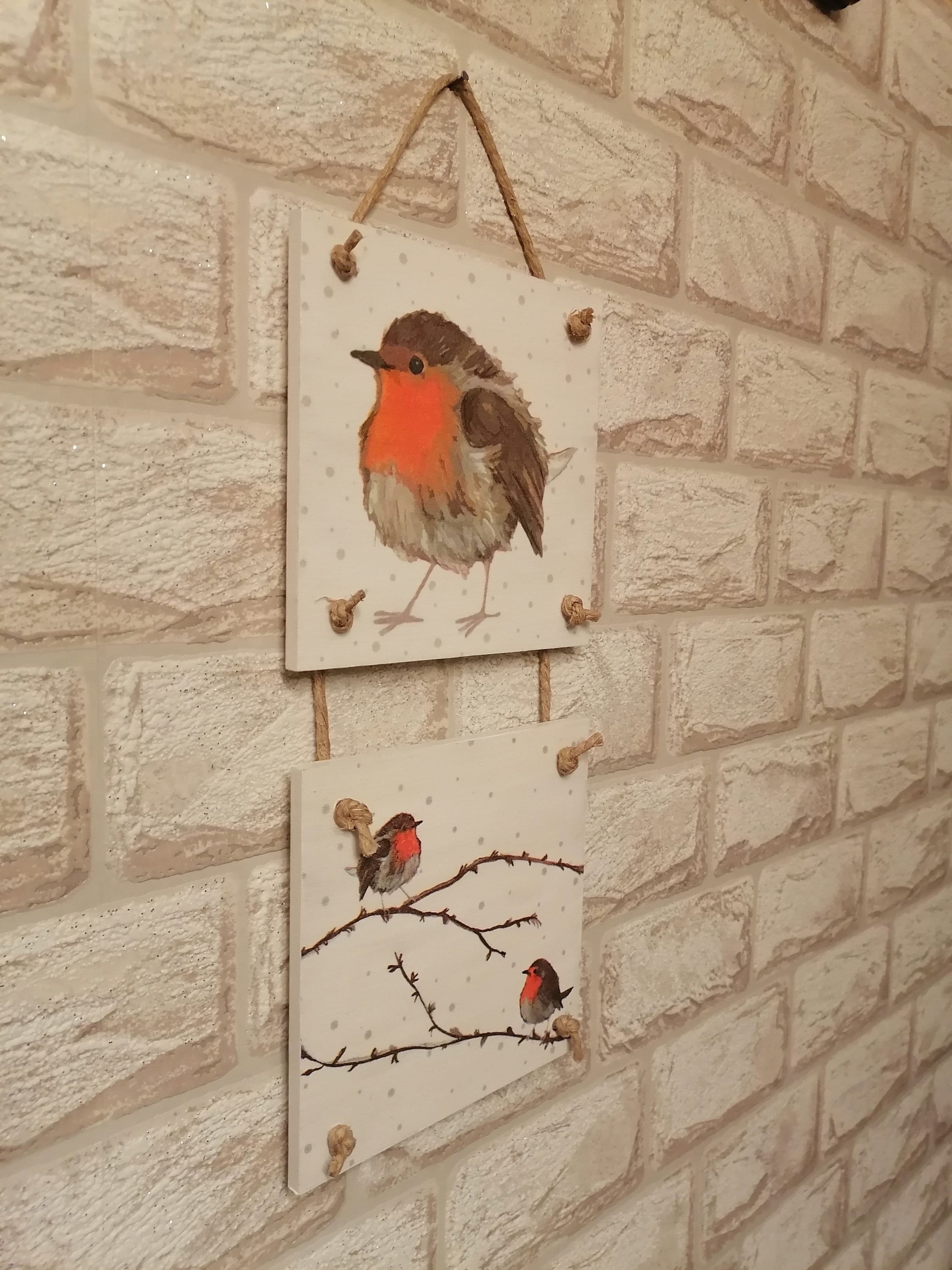 Robin Bird Decor Bird Wall Decor Robin Decor Country Style Decor ...