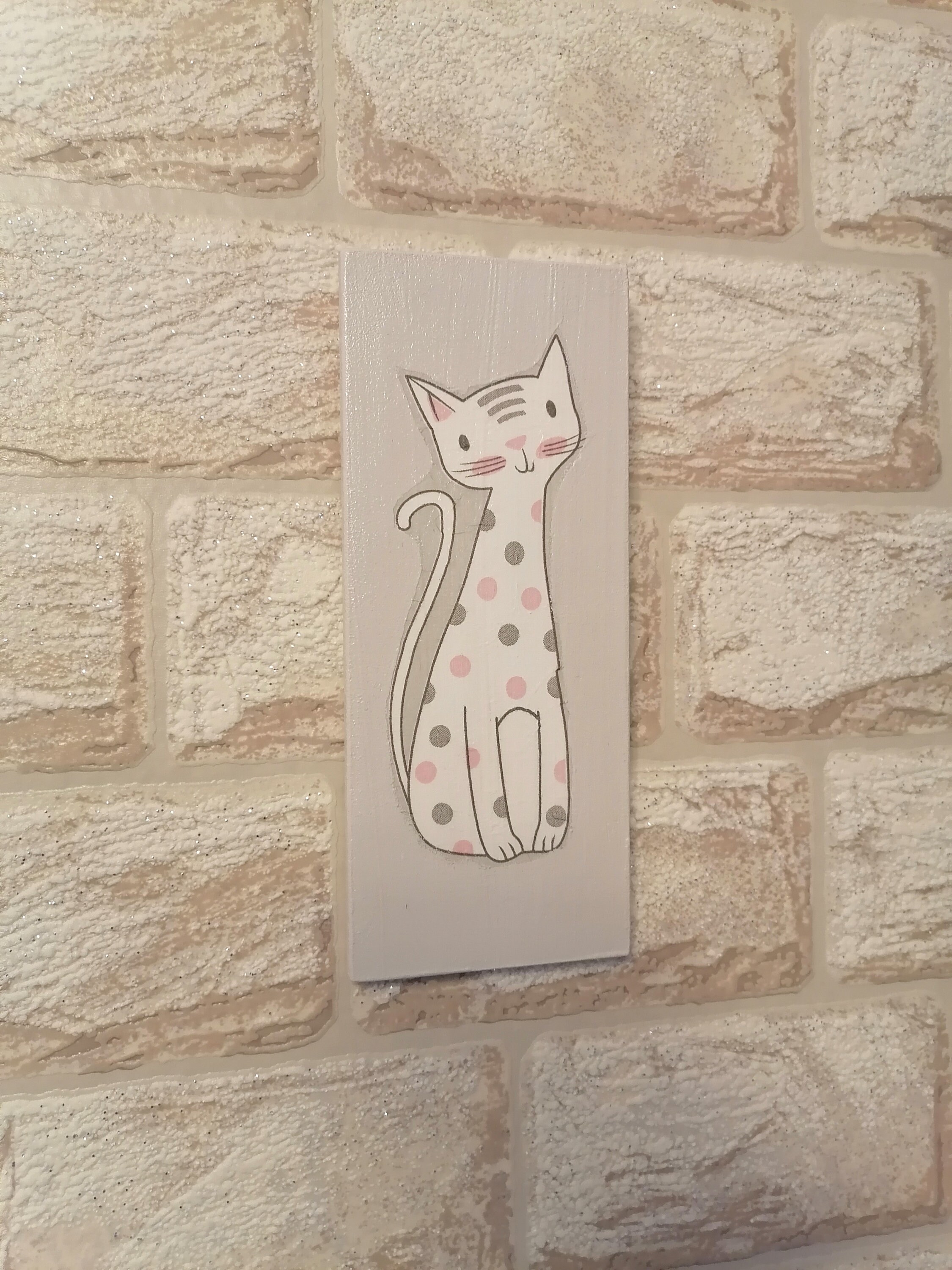 Cat Decor Kitty Wall Decor Nursery Cat Wall Decor Cat Hanging Decor ...