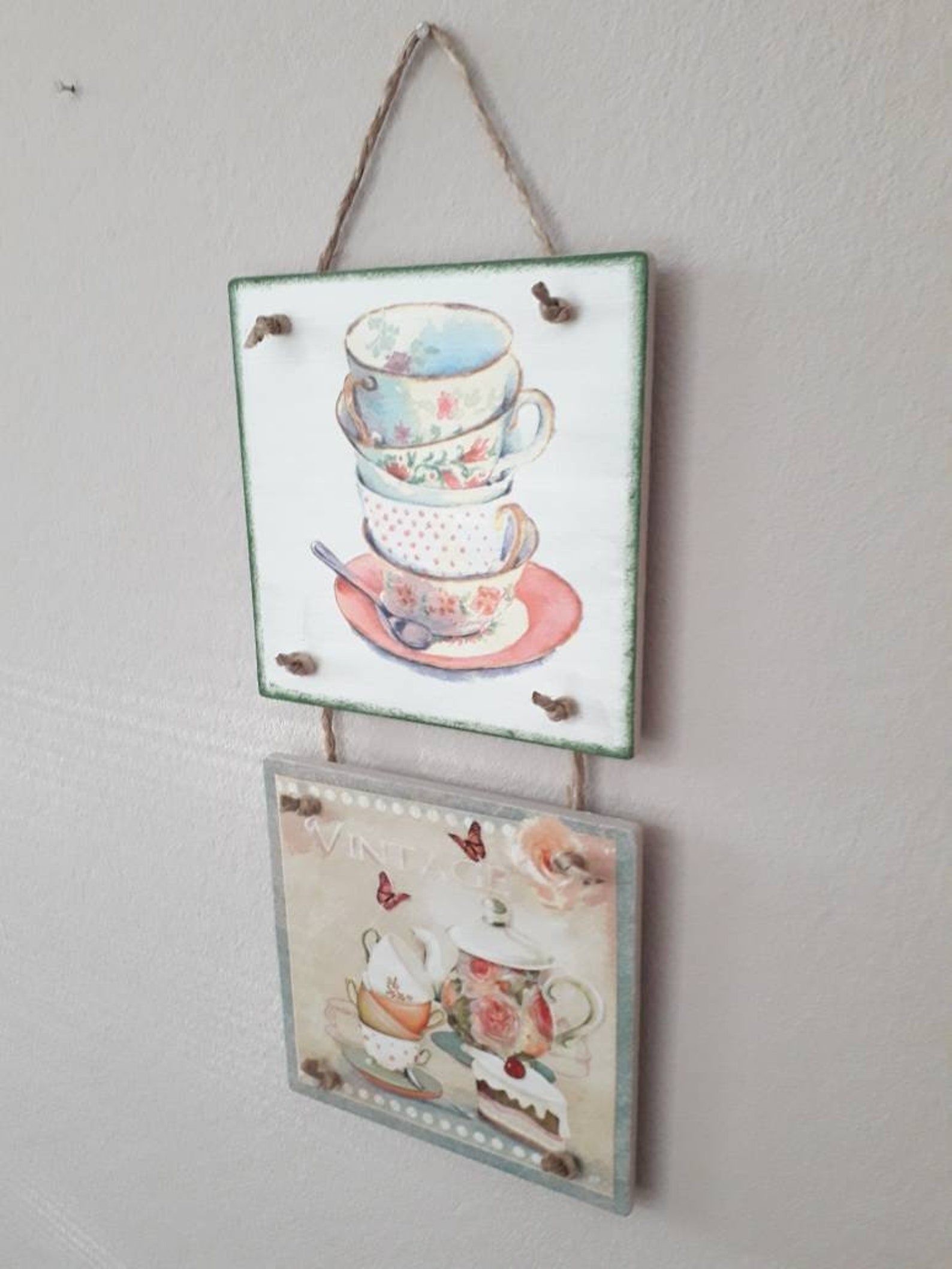 Coffee Decor Kitchen Wall Decor Coffee Wall Decor Decoupage Hanging ...