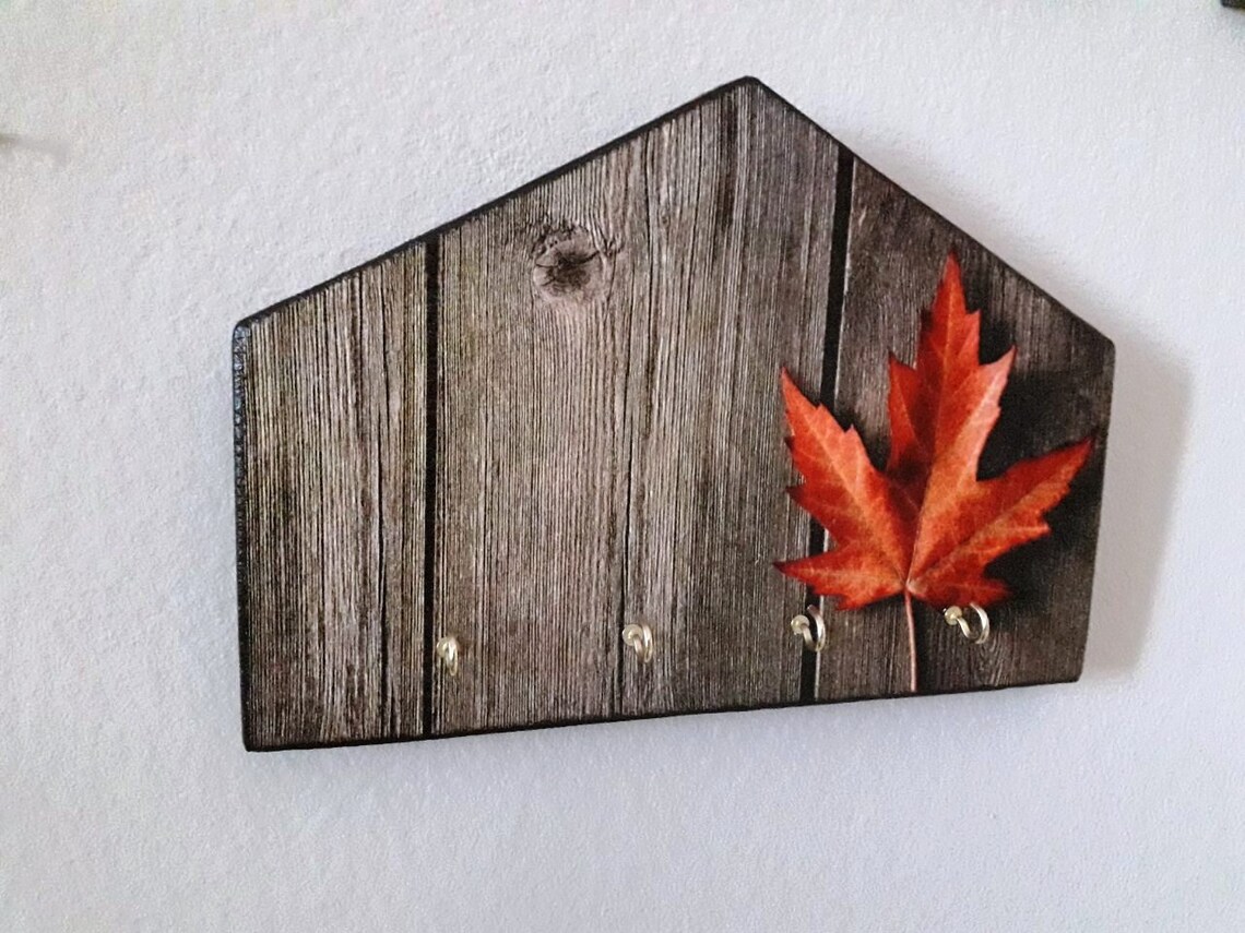 Farmhouse Key Holder for Wall Fall Decor Autumn Key Holder - Etsy
