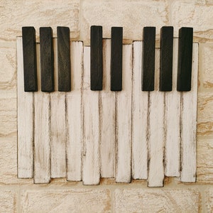 Piano Wall Decor Piano Keyboard Music Wood Sign Wooden Piano Decor ...