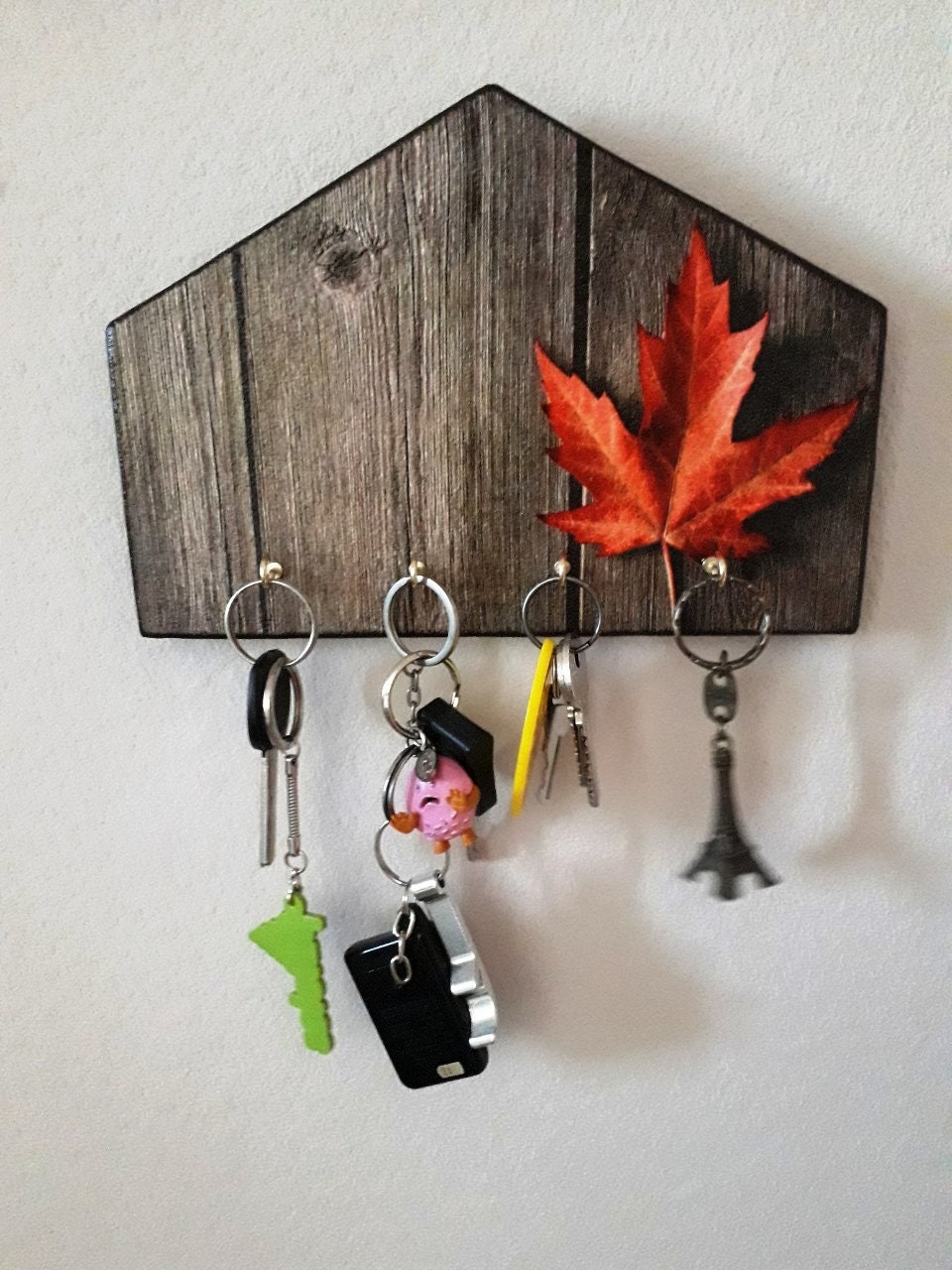 Farmhouse Key Holder for Wall Fall Decor Autumn Key Holder | Etsy