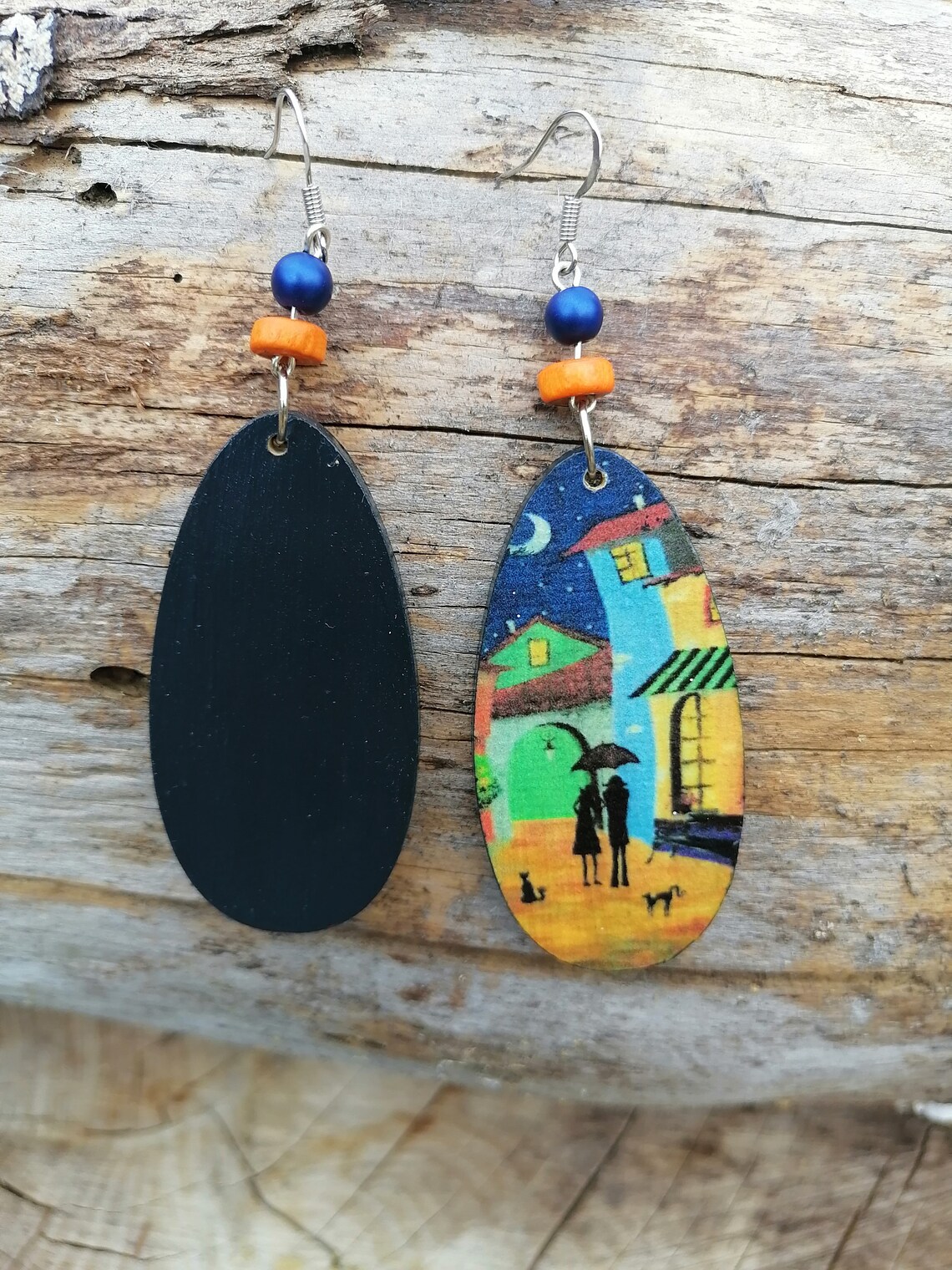 Art Earrings Boho Earrings Fairytale Earrings Dangle Earrings Handmade ...