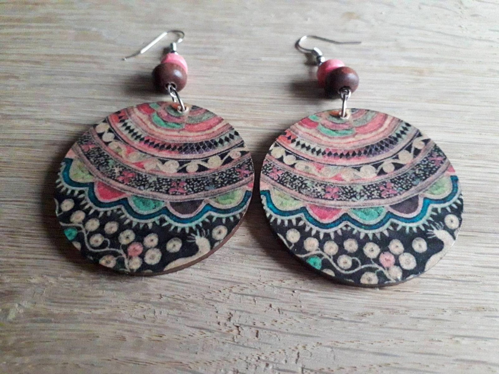 Mandala Earrings Dangle Earrings Handmade Earrings Mandala - Etsy