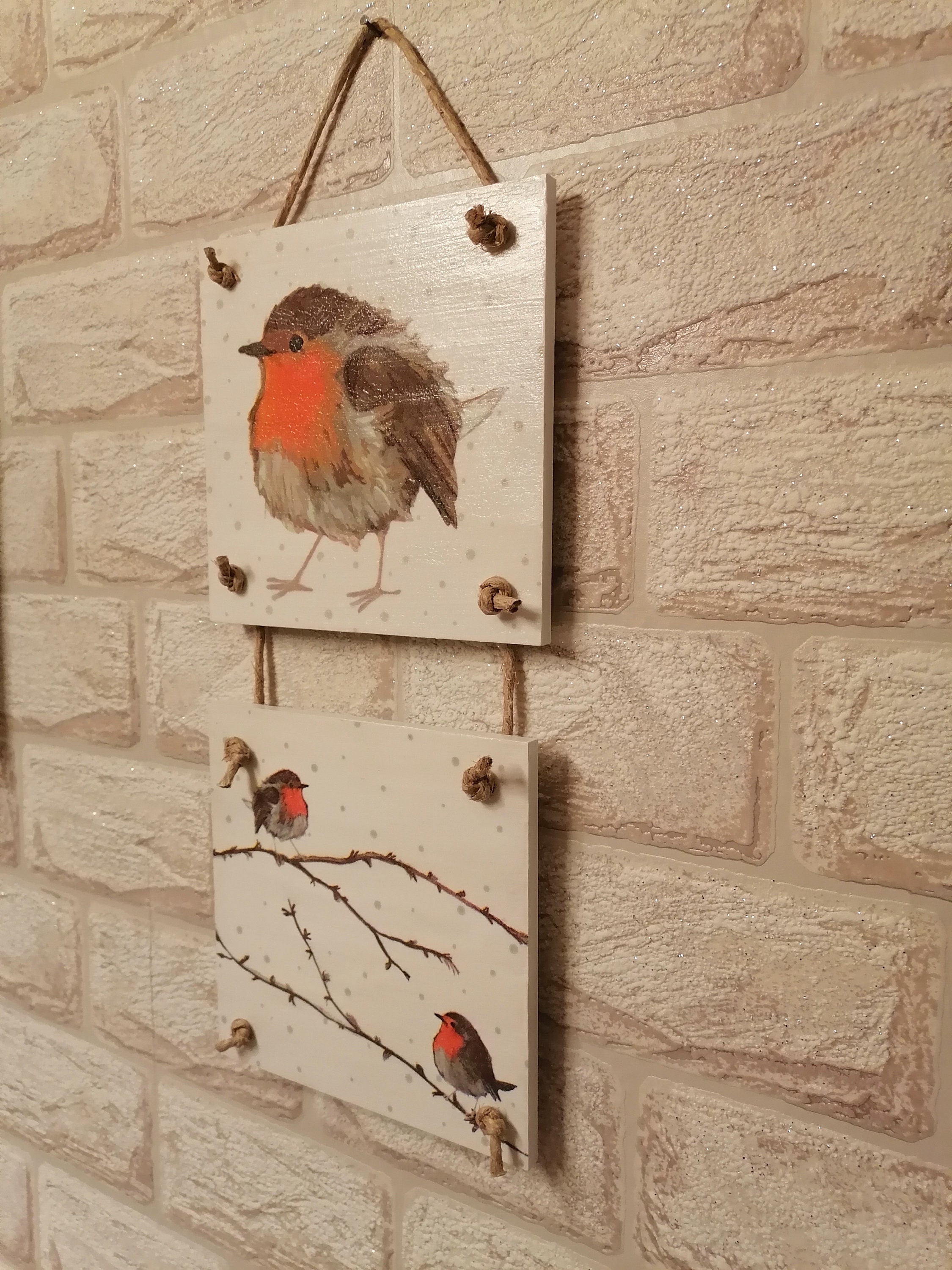 Robin Bird Decor Bird Wall Decor Robin Decor Country Style Decor ...