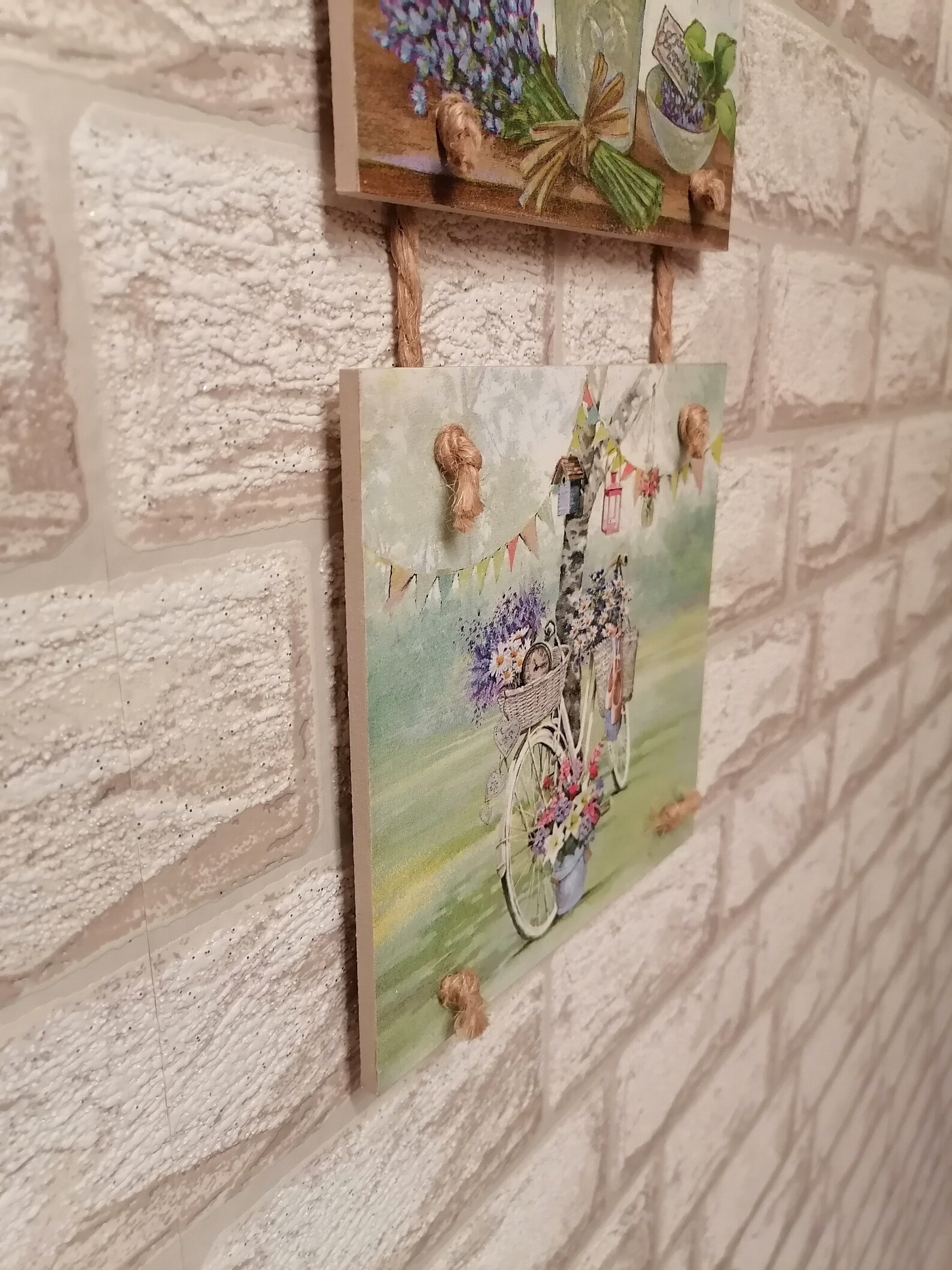 Lavender Wall Decor Housewares Gift Decoupage Hanging Vintage - Etsy