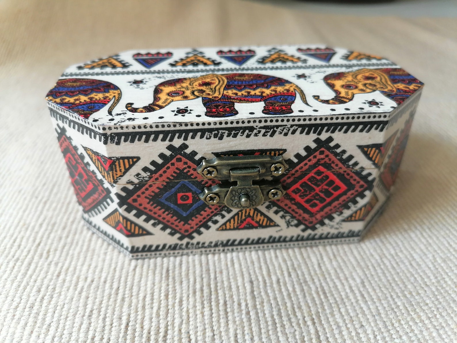 Elephant Tribal Box Wooden Storage Box Indian Elephant Decor - Etsy