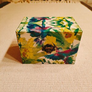 Hummingbird Box Flower Box Jewelry Storage Box Decoupage Box ...