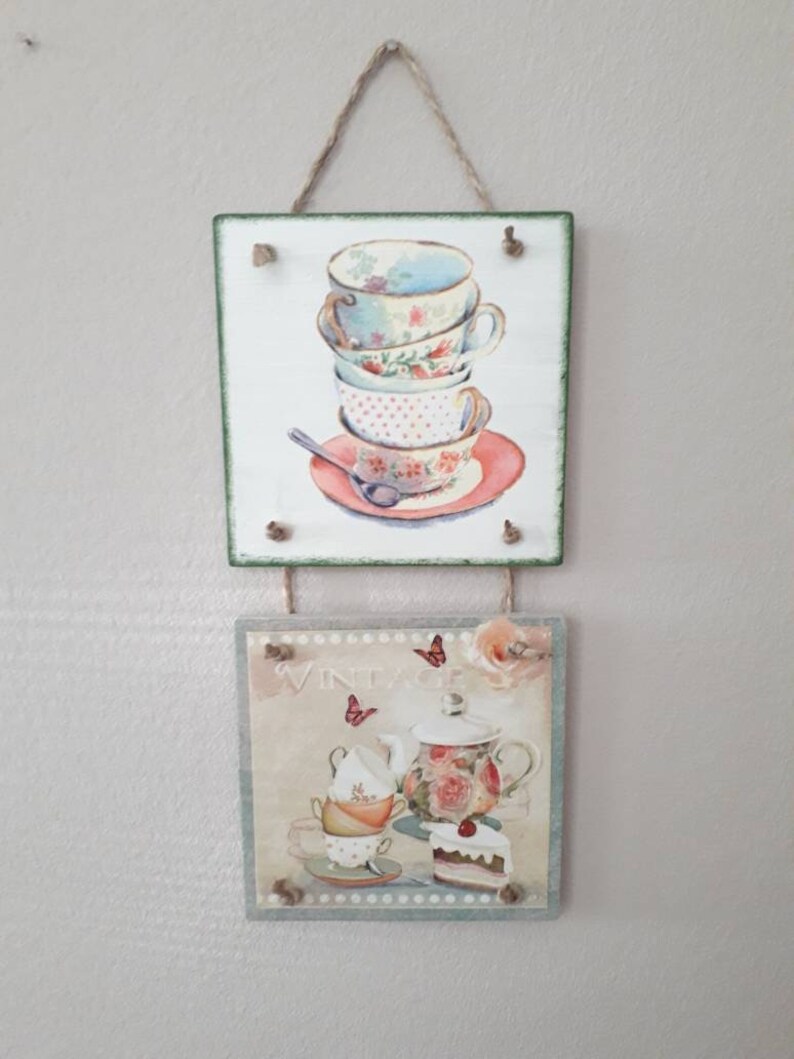 Coffee Decor Kitchen Wall Decor Coffee Wall Decor Decoupage Hanging ...