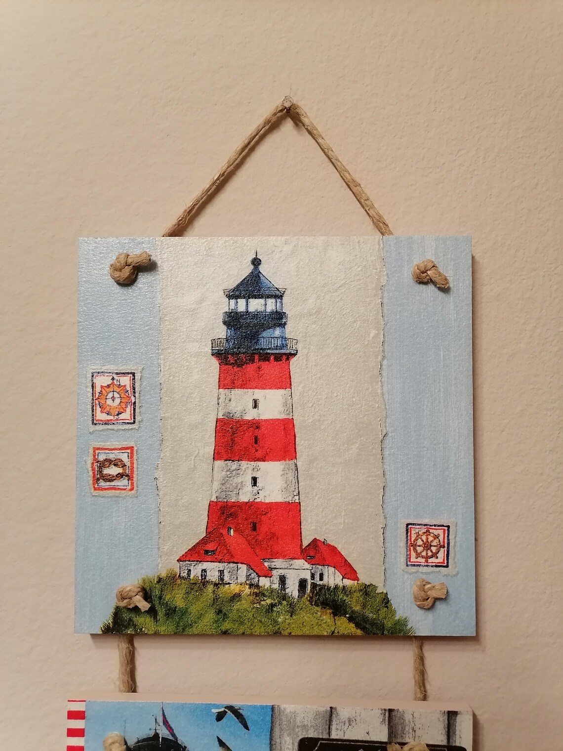 Lighthouse Wall Decor Sea Decor Hanging Home Decor Handmade | Etsy