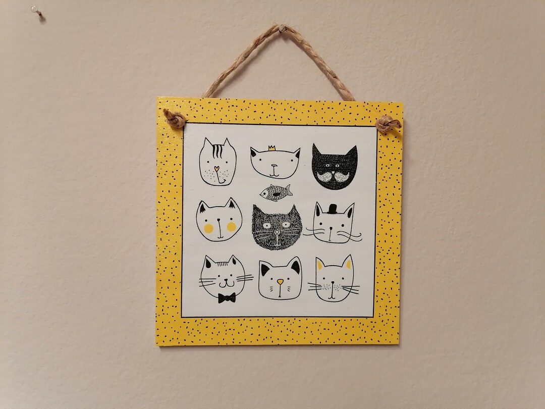Cat Wall Decor Cats Decor Cats Lover Gift Cat Signs Kitty Wall Decor ...