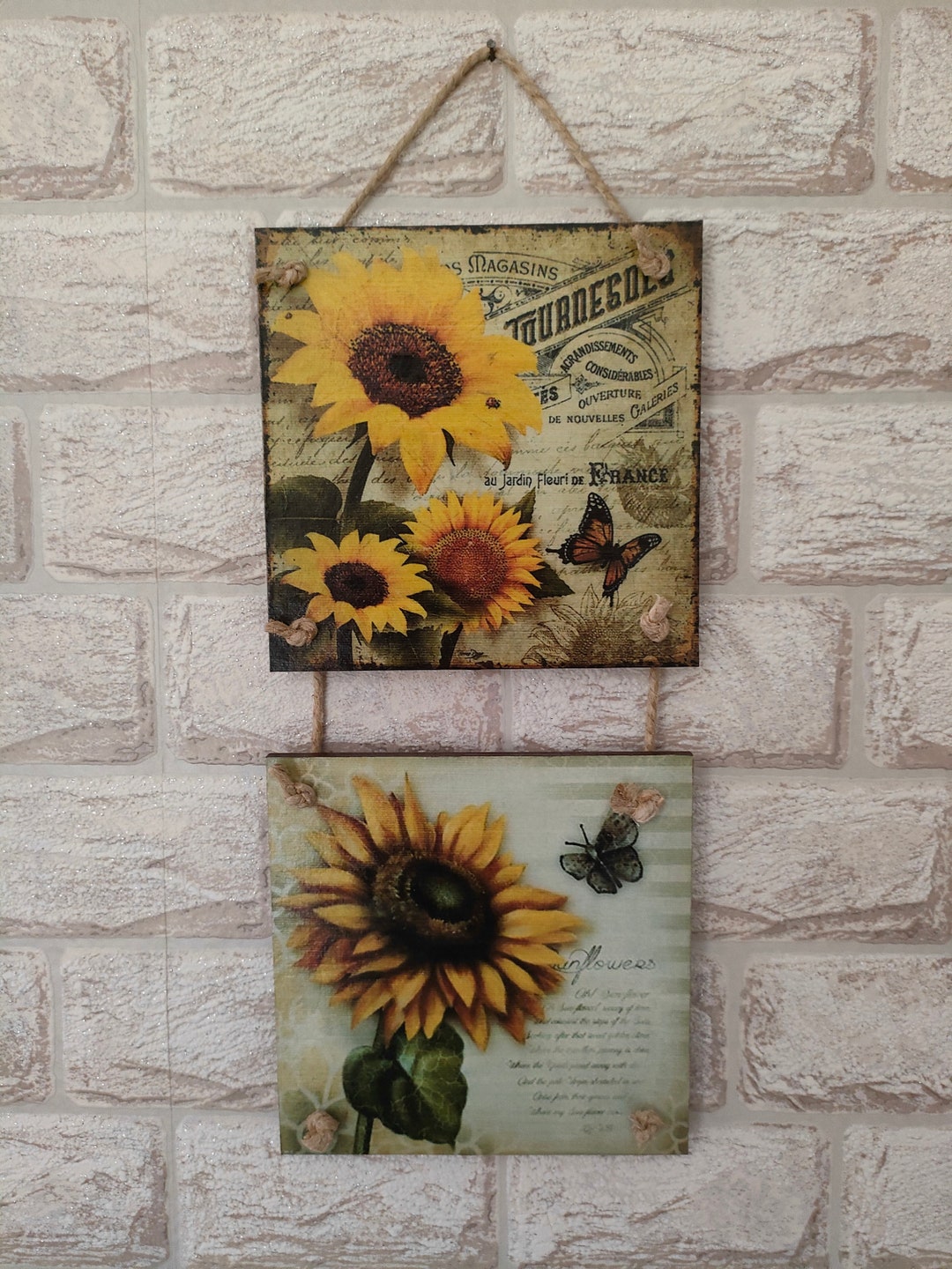 Sunflower Decor Sunflower Wall Decor Hanging Sunflower Sign Kitchen ...
