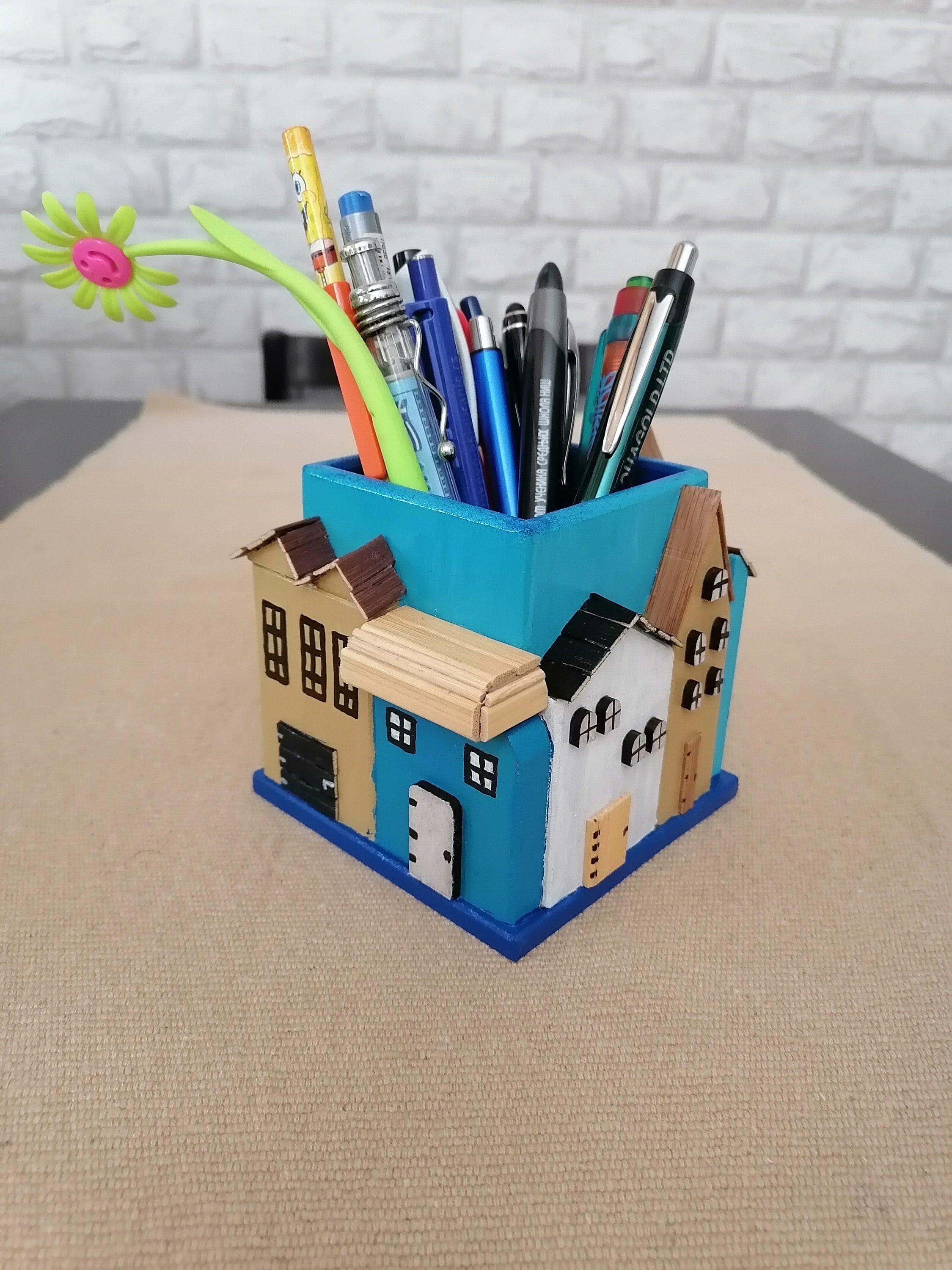 Marine Decor Coastal House Pen Holder Handmade Desktop - Etsy