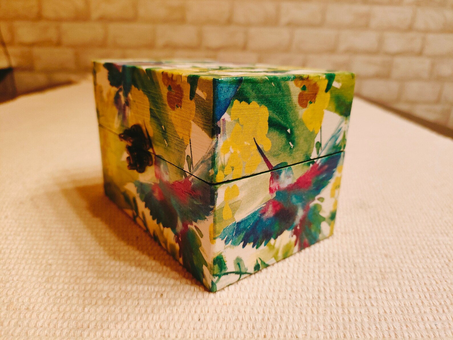 Hummingbird Box Flower Box Jewelry Storage Box Decoupage Box - Etsy