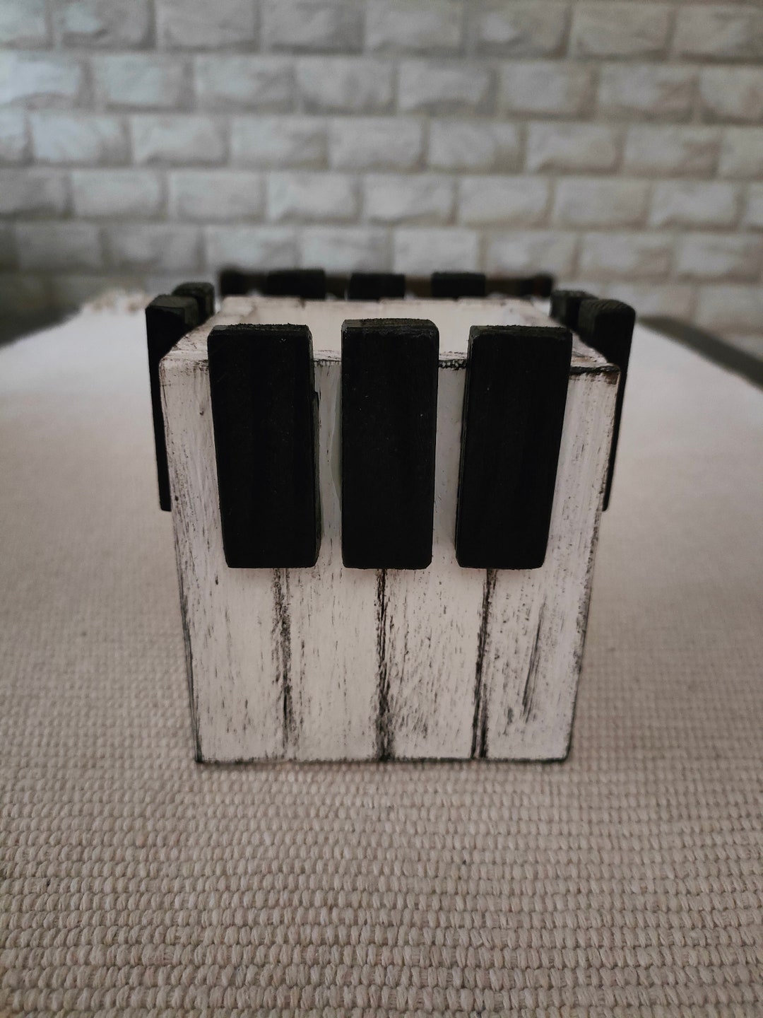 Piano Box Pen Holder Handmade Desktop Decorations Pencil Holder Makeup ...