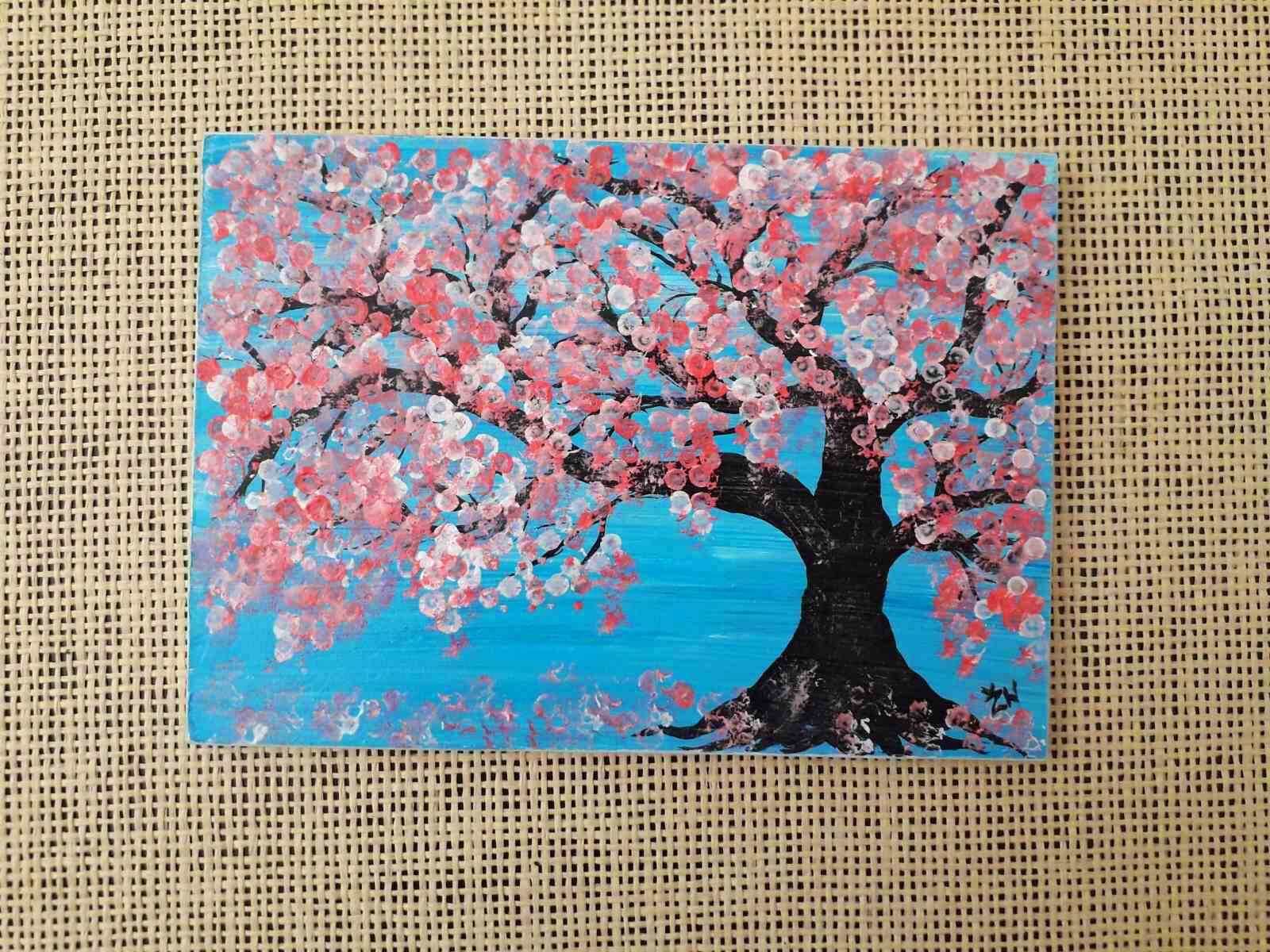 Cherry Tree Blossom Decor Handpainted Sakura Wall Decor - Etsy