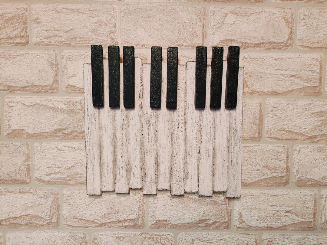 Piano Wall Decor Piano Keyboard Music Wood Sign Wooden Piano Decor ...