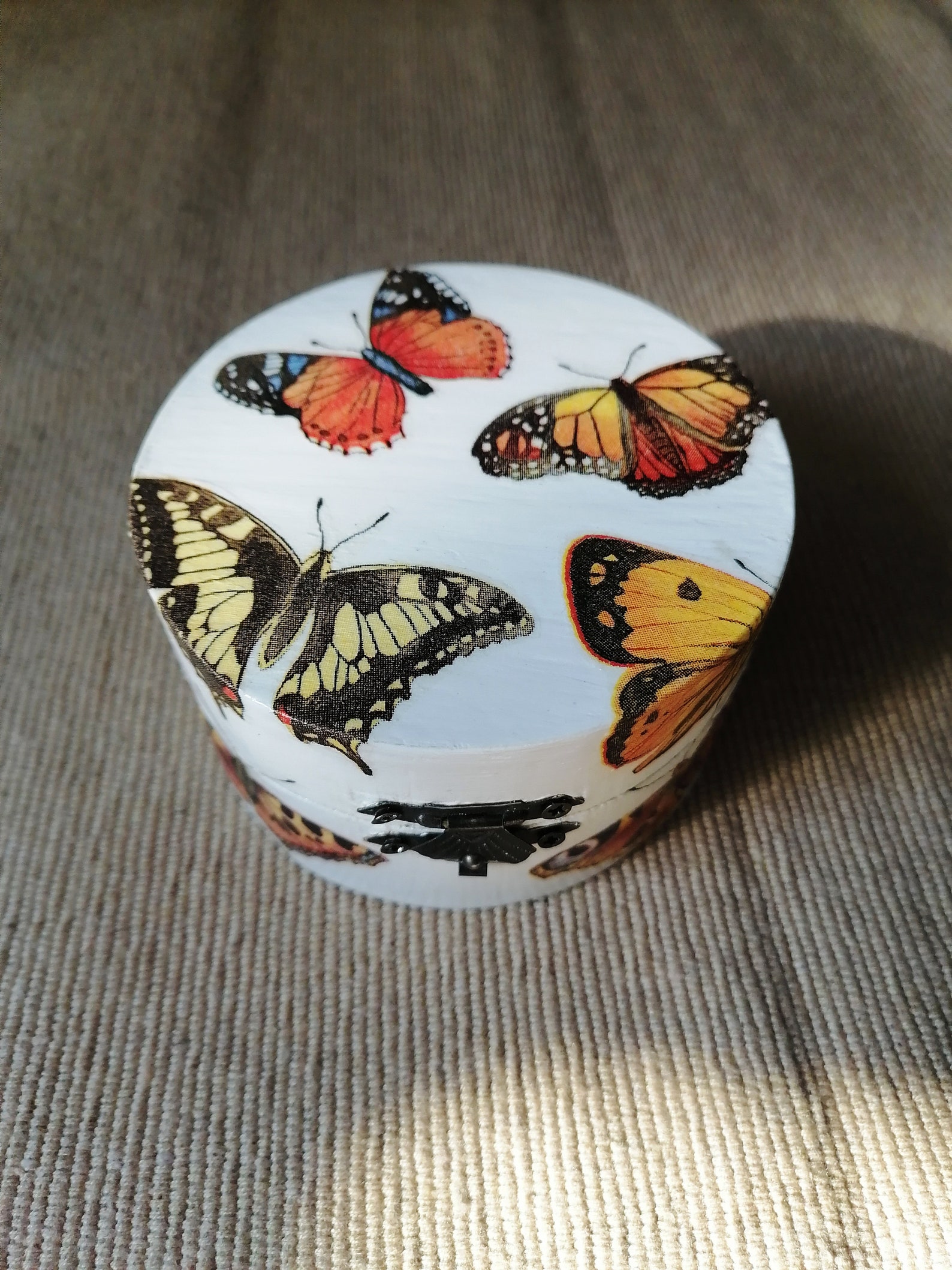 Butterfly Box Wooden Storage Box Butterfly Decor Wedding Ring - Etsy