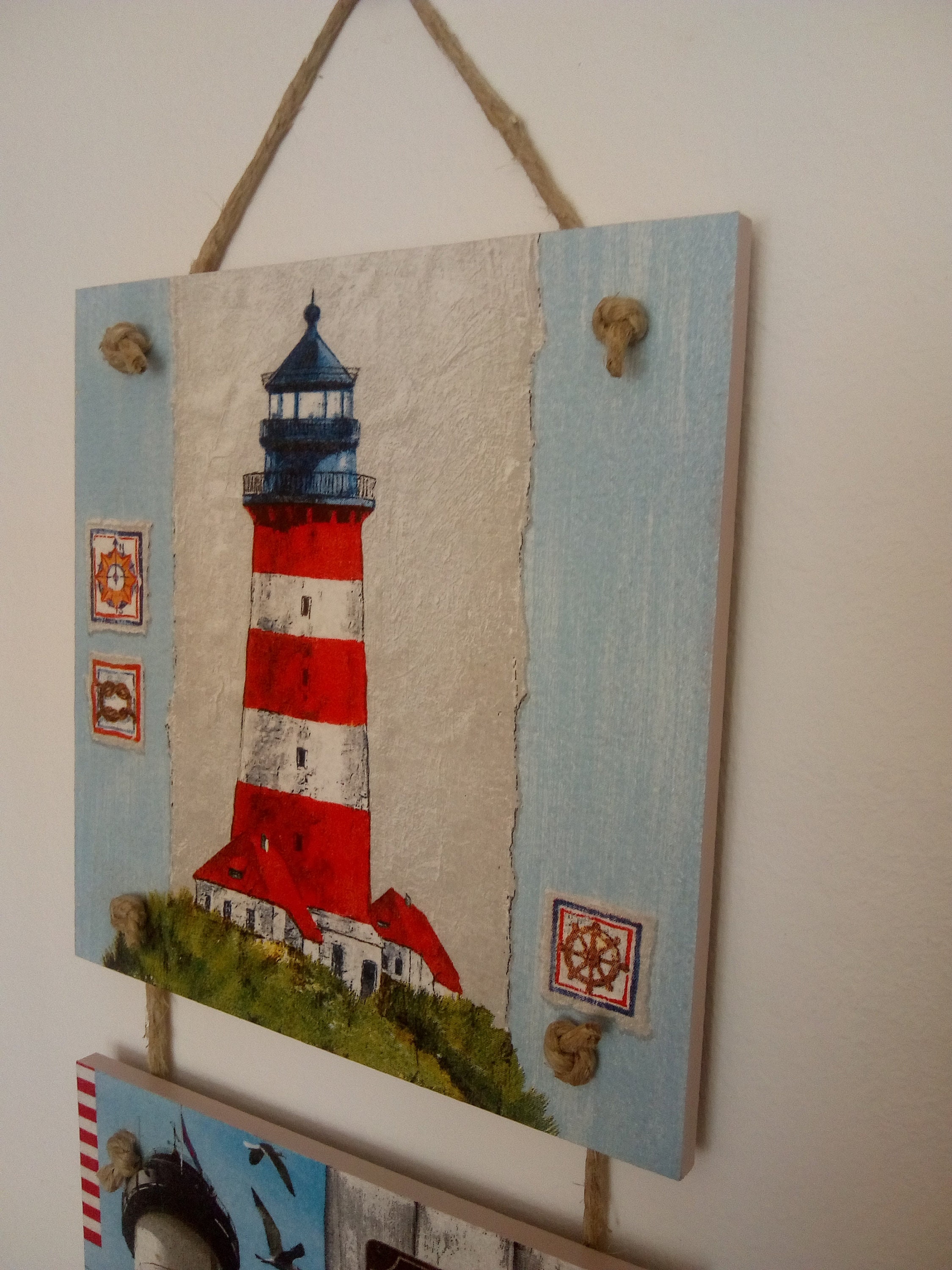 Lighthouse Wall Decor Sea Decor Hanging Home Decor Handmade - Etsy