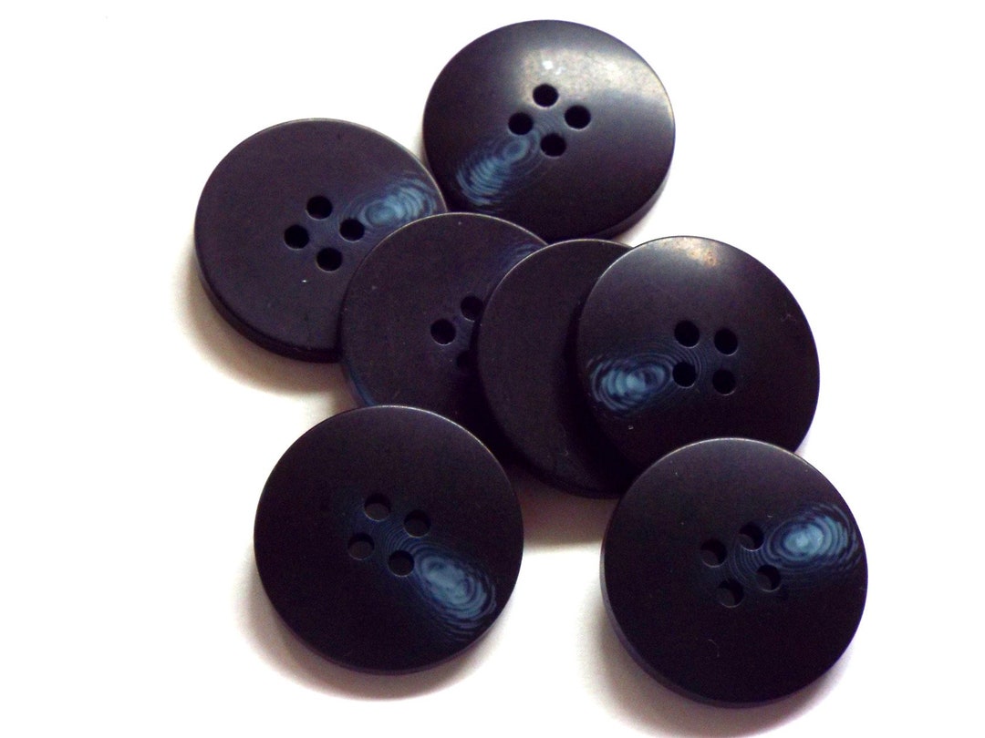 Vintage NOS 13mm Dark Blue Mock Bone Horn Cardigan Trouser Sewing Baby ...