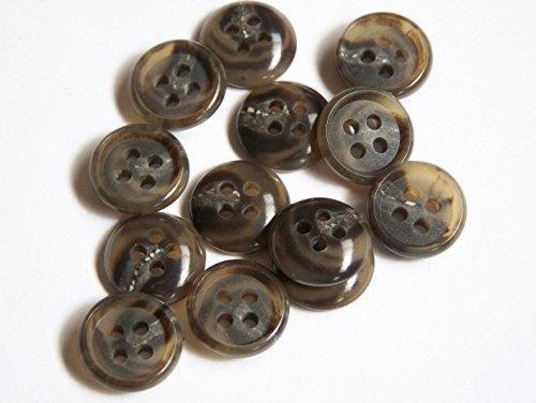 Vintage NOS 14mm Brown and Olive Buttons Ideal for Cardigans Trousers ...