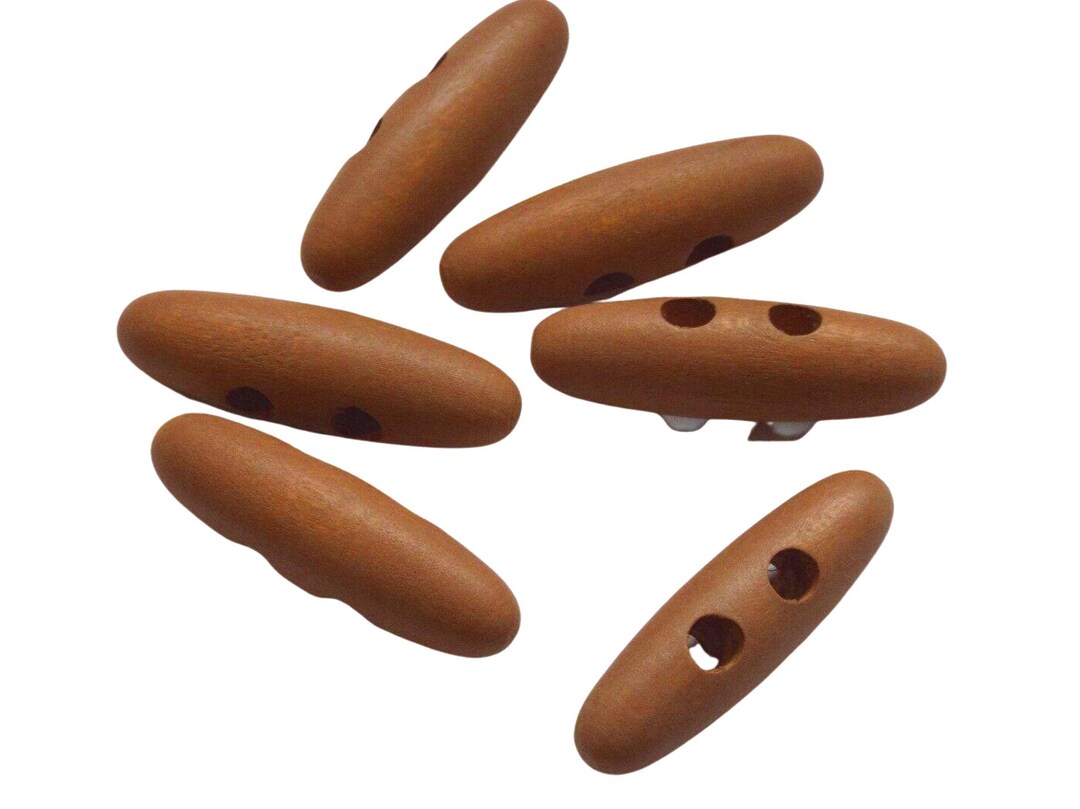 5pc 44mm Brown Wooden Toggle Jacket Coat Cardigan Knitwear Kid - Etsy ...