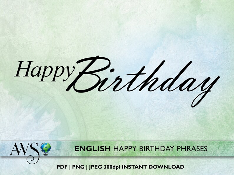 7 Digital Word Art Birthday Sentiments - Happy Birthday Verses ...