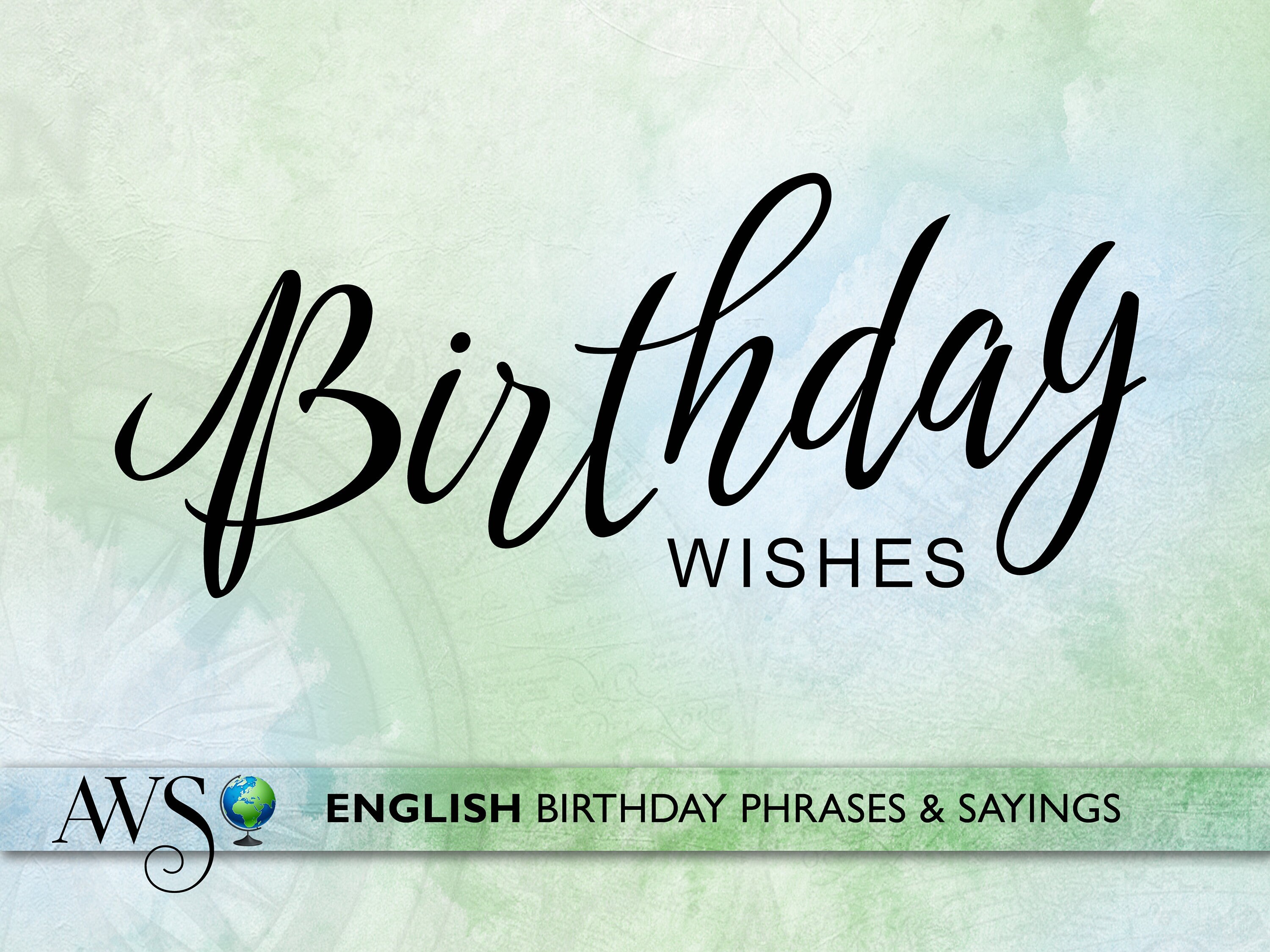 5 Digital Word Art Birthday Sentiments - Printable Digi Stamps - Happy ...