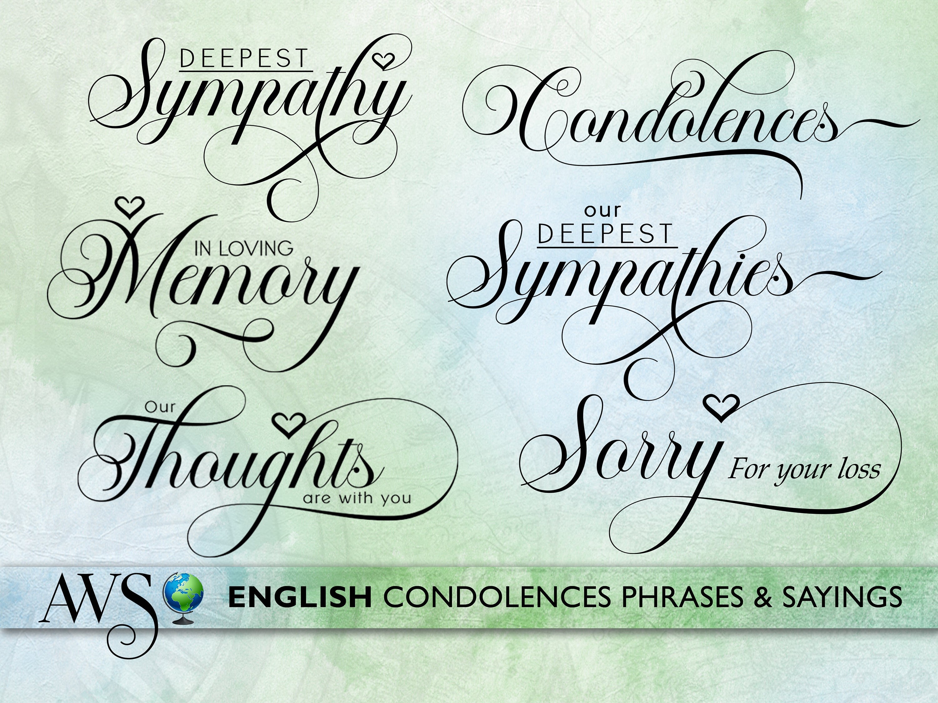 Sincere Condolences Clipart Memorial Clipart | Jpeg | Pdf, Instant ...
