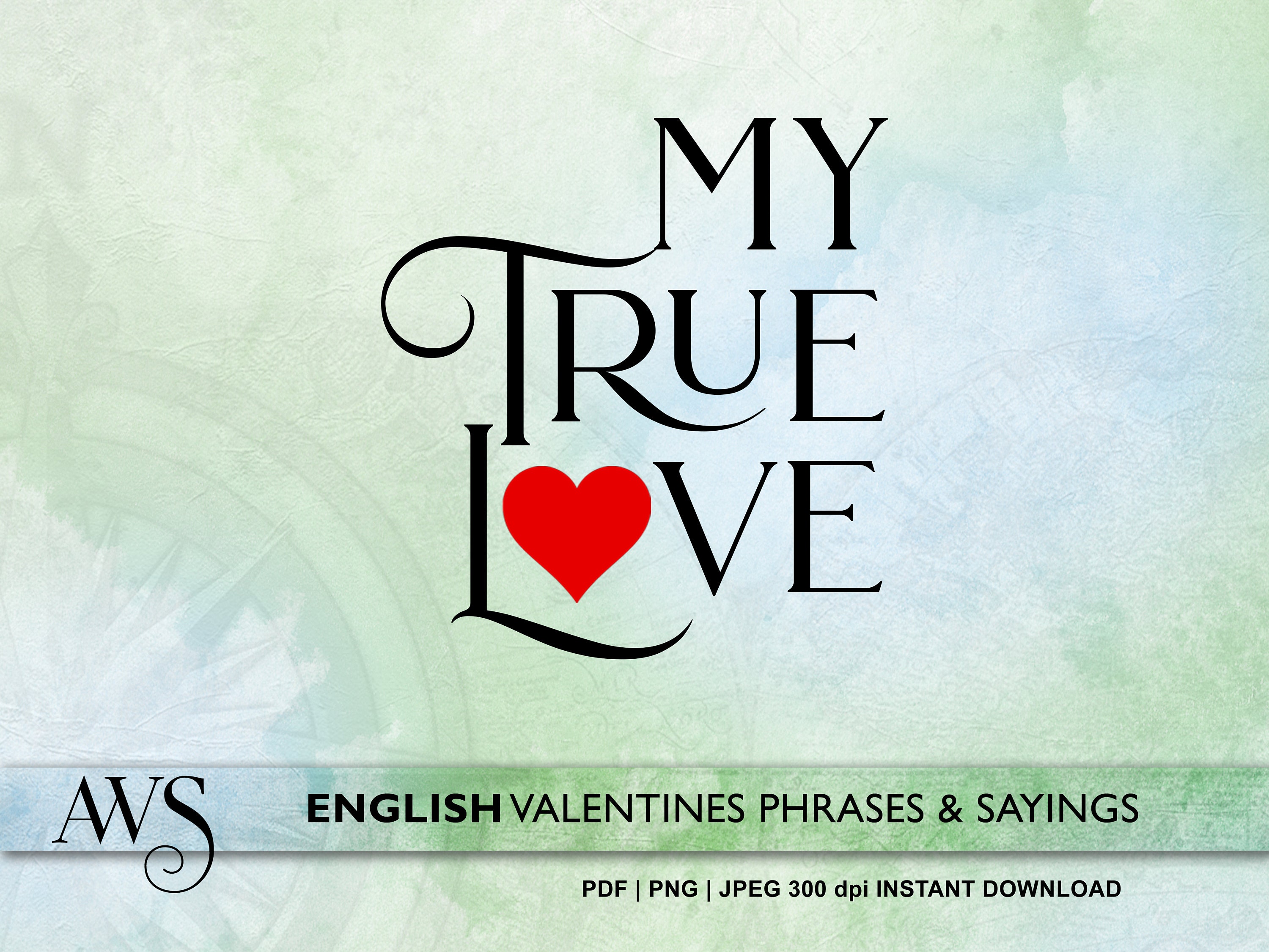 Valentine Love Quotes Bundle for Card Making - Instant Digital Stamps ...